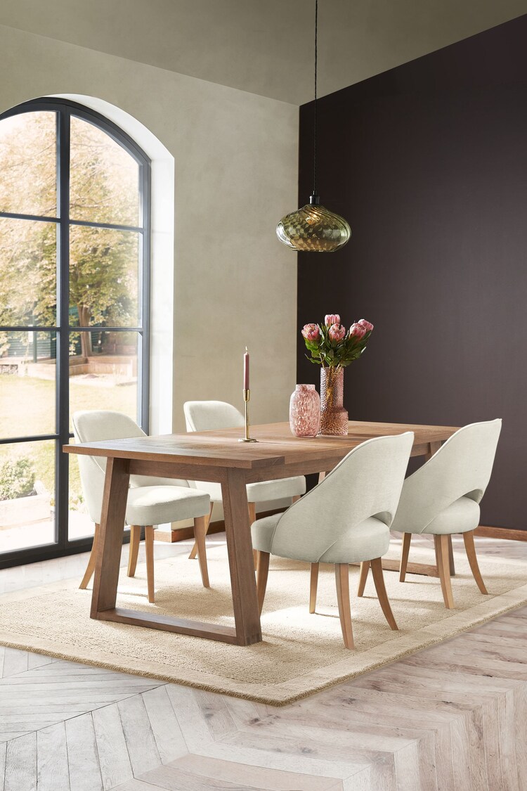 Buy Natural Hector Mango Wood 8 to 10 Extending Dining Table from the ...
