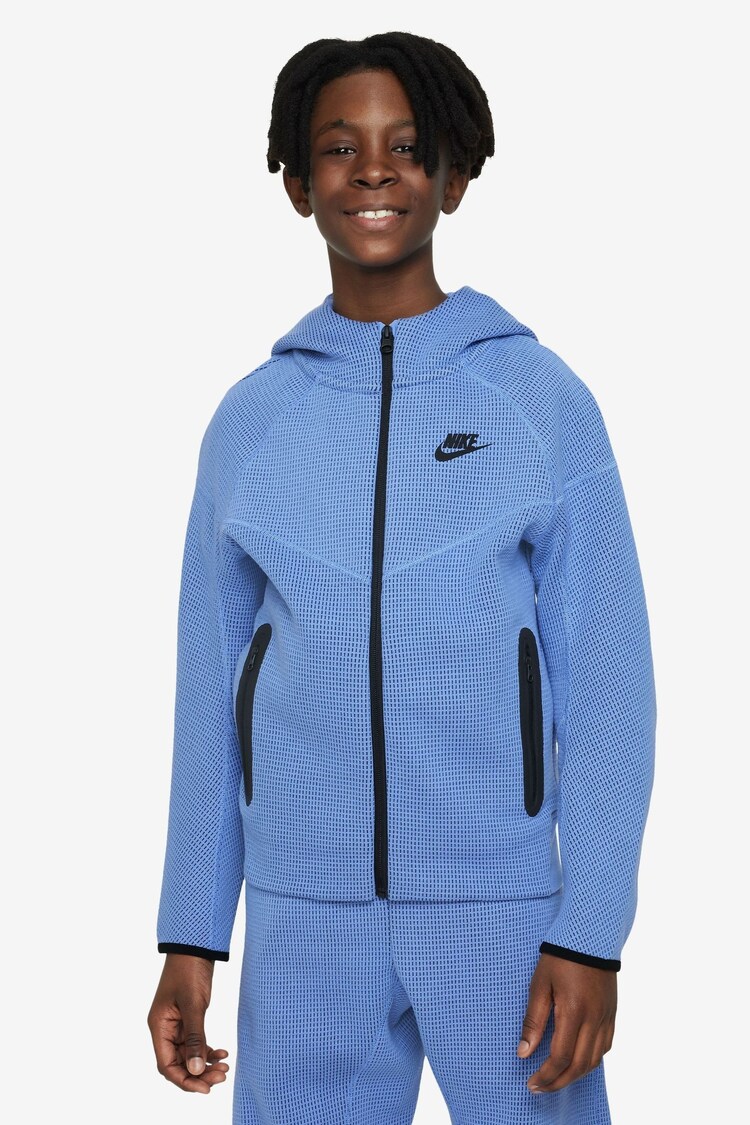 Buy Nike Blue Tech Fleece Winterized Zip Through Hoodie from Next ...
