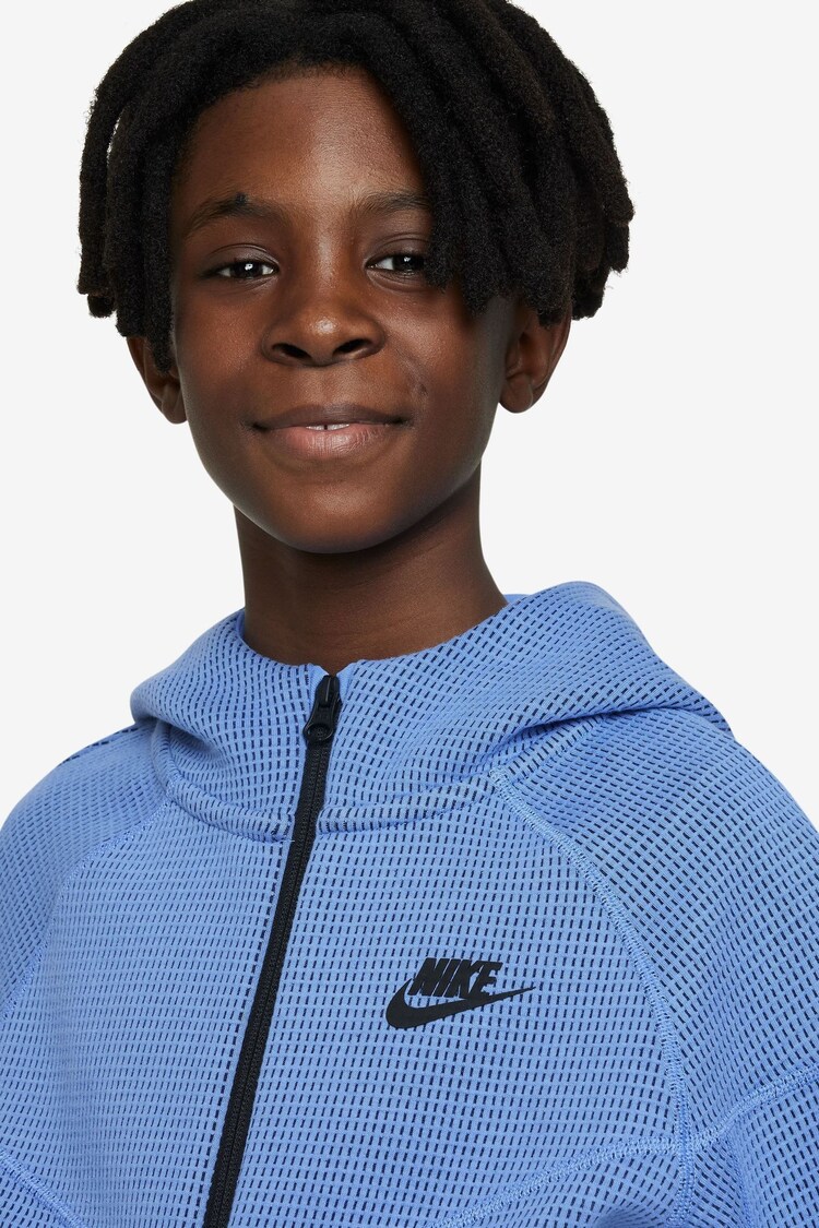 Buy Nike Blue Tech Fleece Winterized Zip Through Hoodie from Next ...