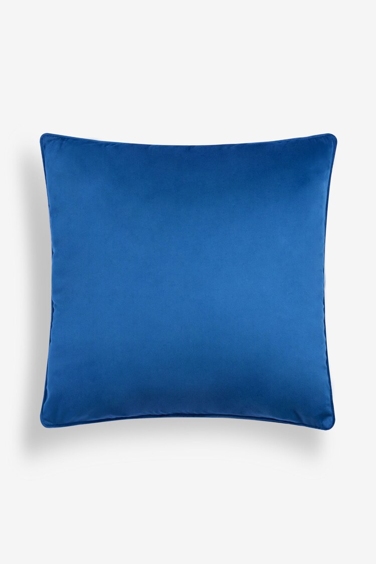 Buy Bright Blue 59 x 59cm Matte Velvet Cushion from the Next UK online shop