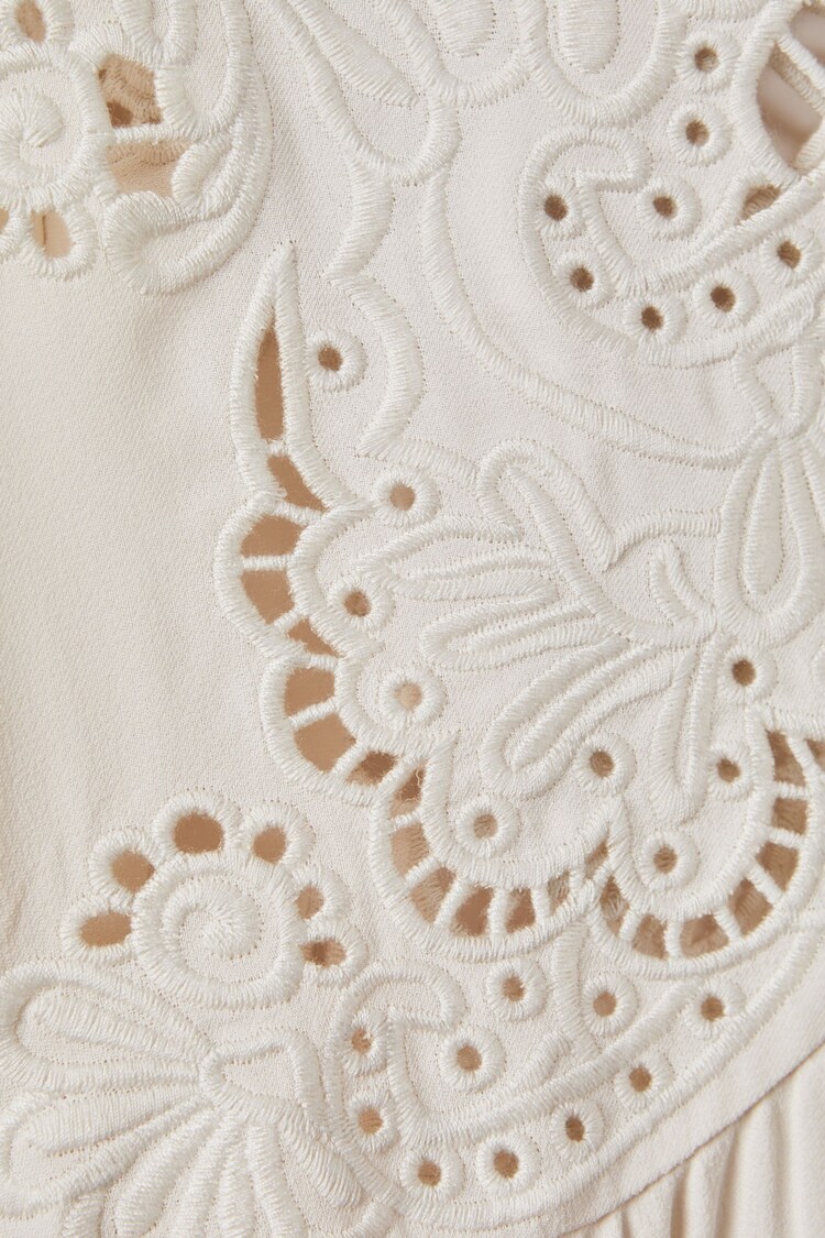 Buy Reiss Cream Noa Lace Cut-Out Blouse from the Next UK online shop