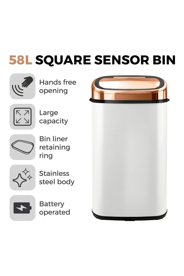 Buy Tower White Sensor Lid 58L White Bin from the Next UK online shop