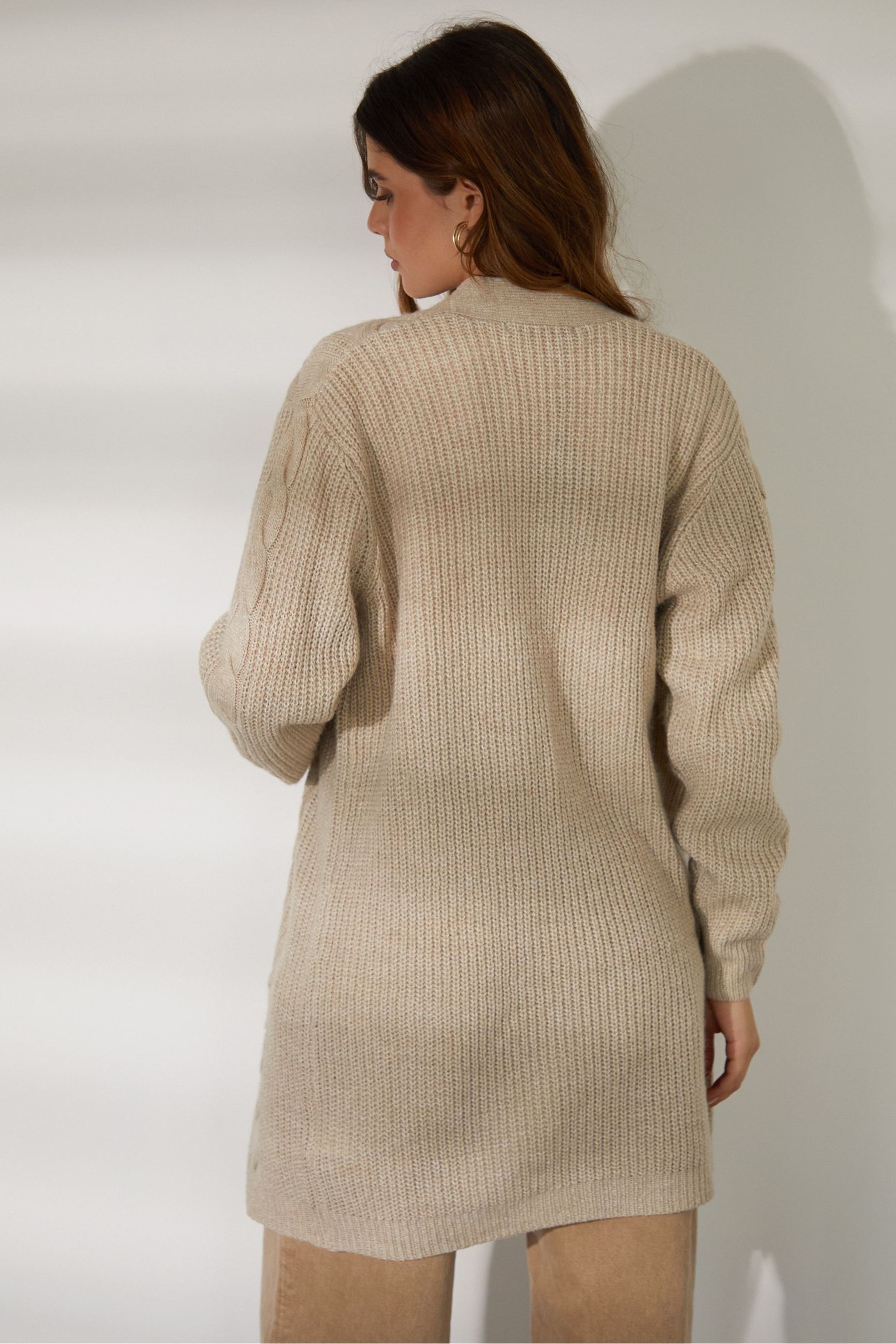 Buy Threadbare Brown Cable Knit Cardigan from the Next UK online shop