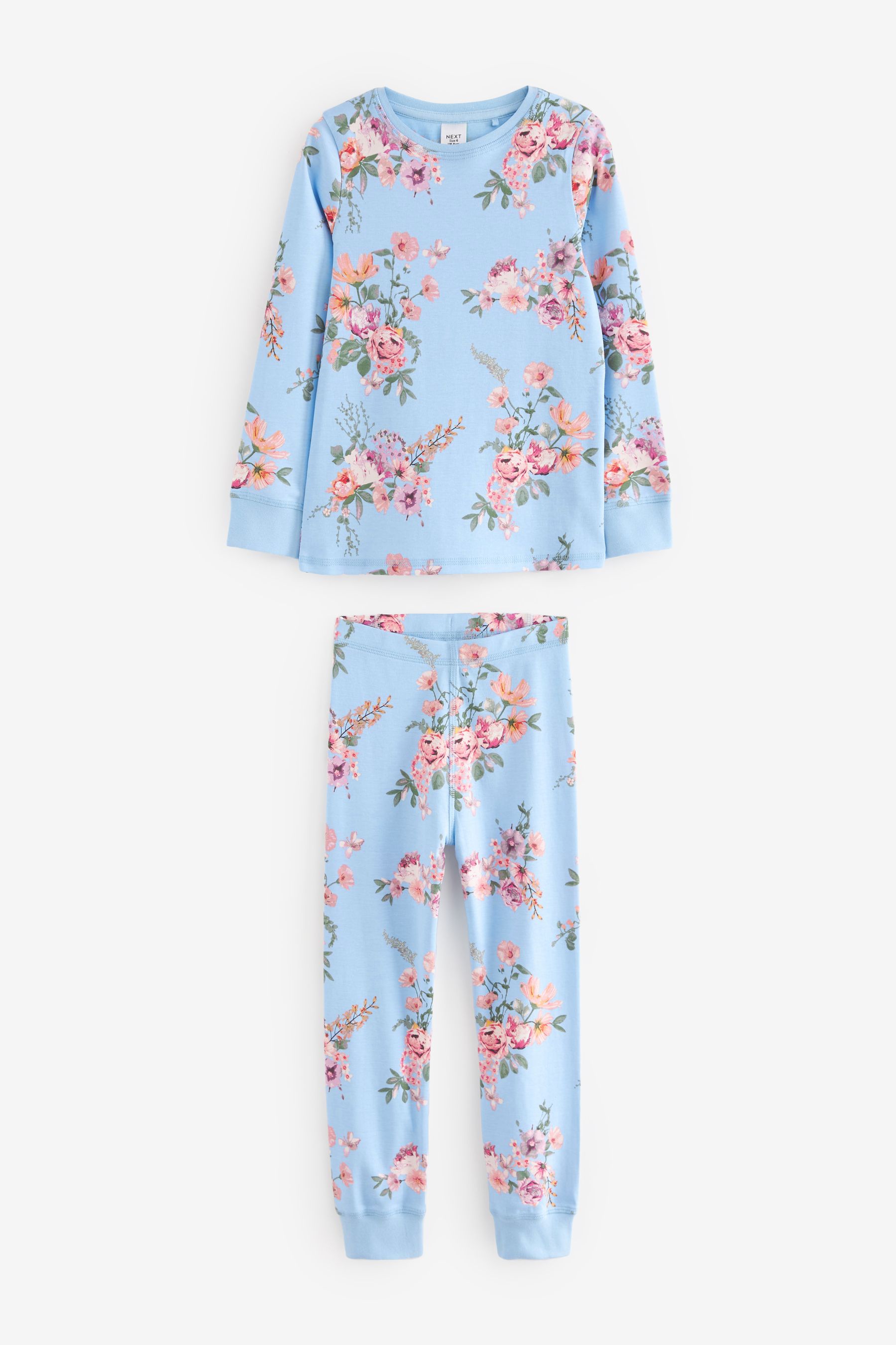 Buy Neutral Floral Pyjamas 3 Pack (9mths-16yrs) from Next Australia