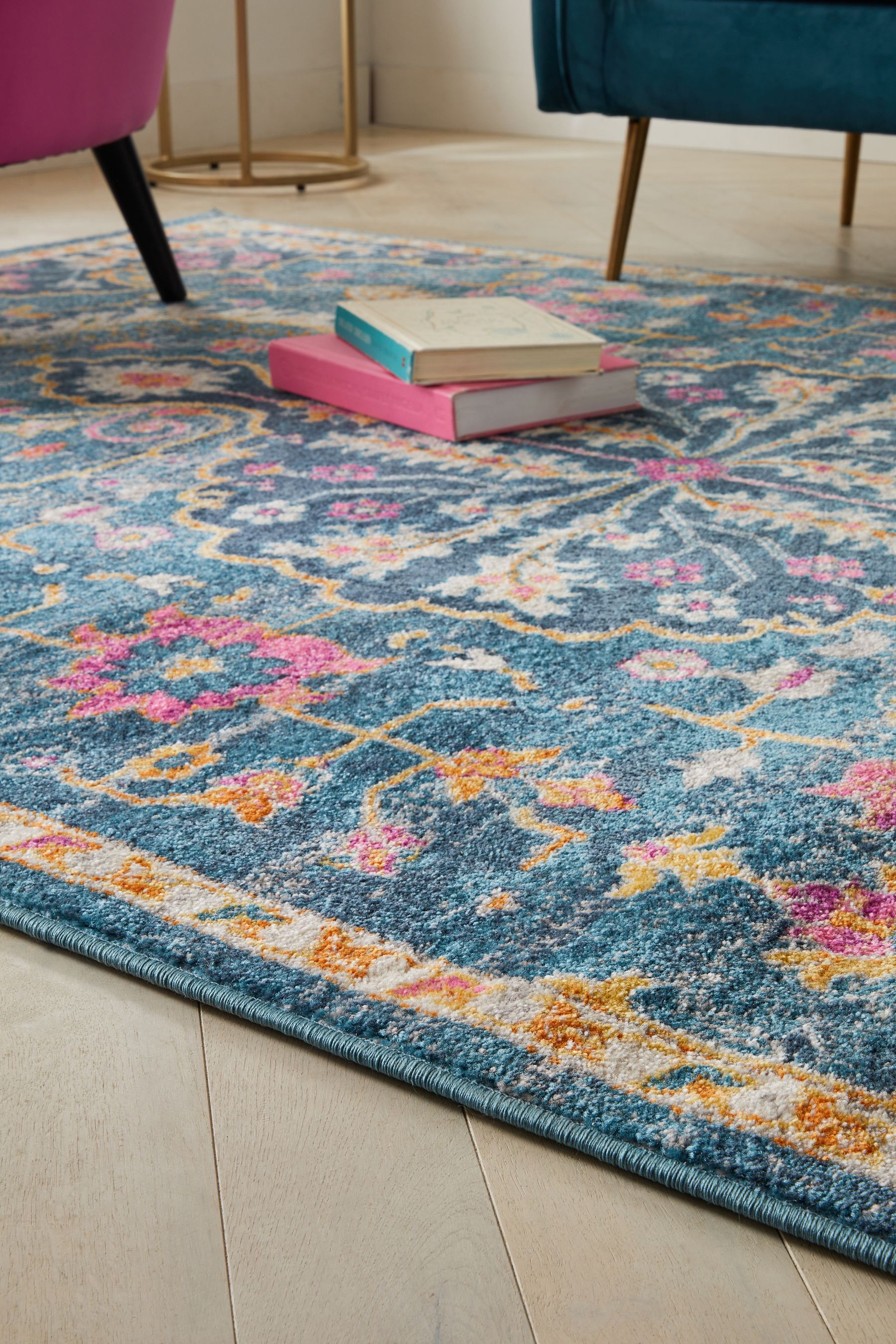Buy Blue Bright Kesha Oriental Rug from the Next UK online shop