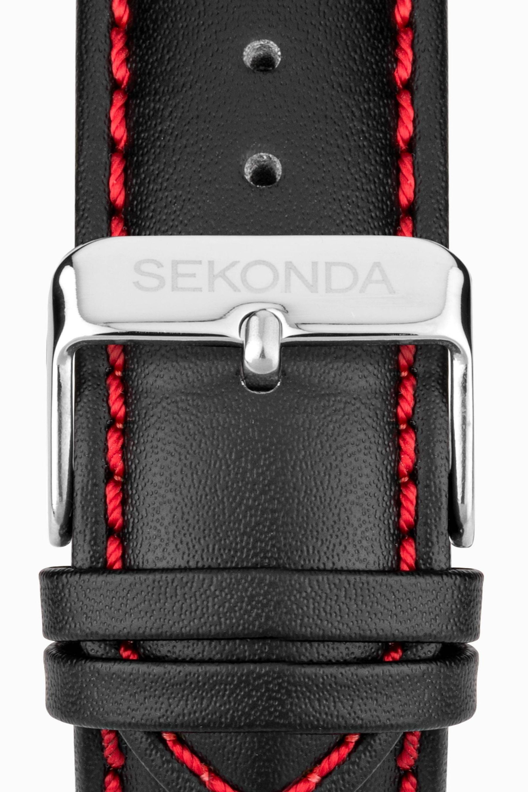 Buy Sekonda Mens Midnight 44mm Analogue Black Watch With Silver Case ...