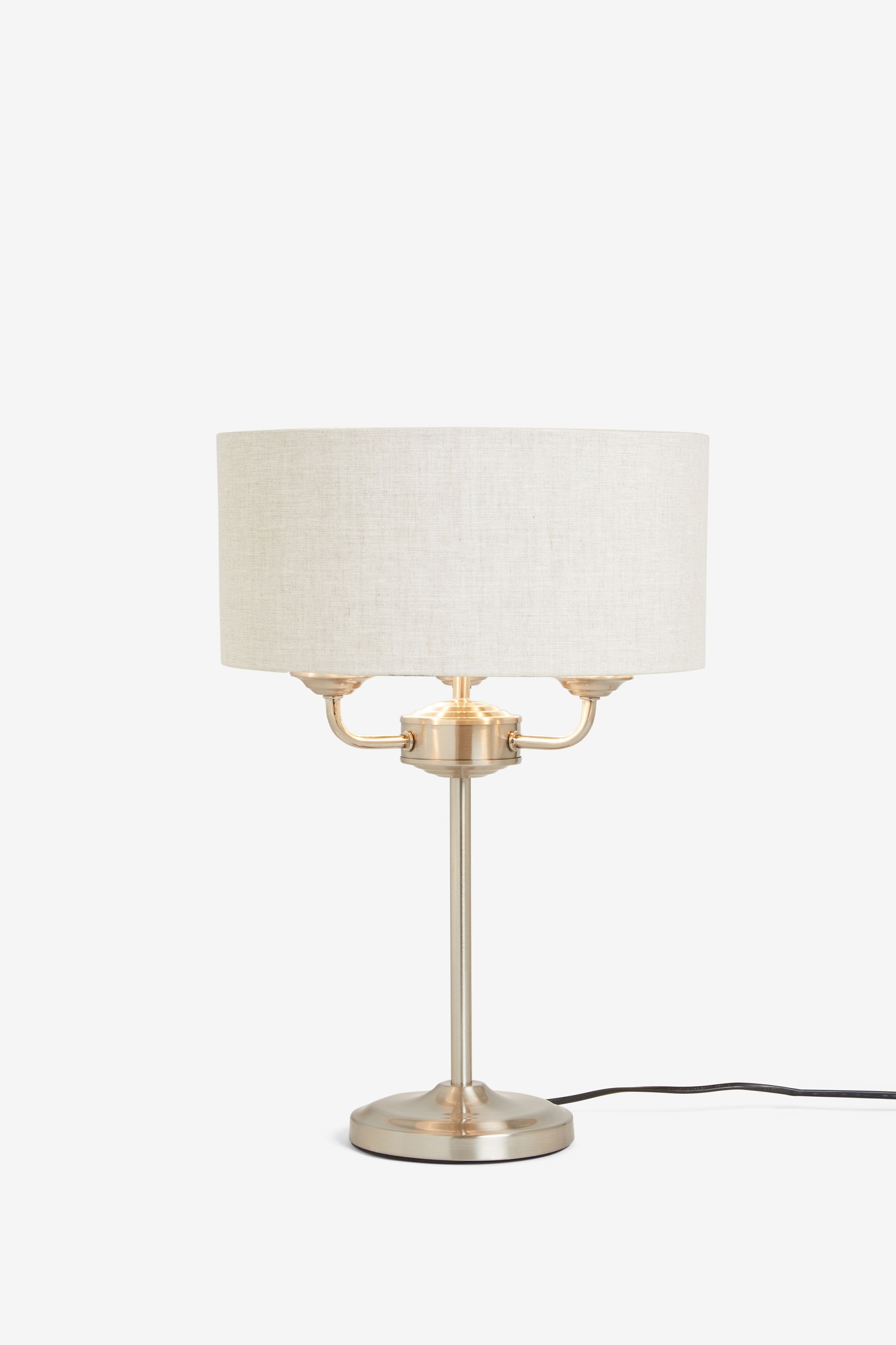 Buy Brushed Chrome Burford 3 Light Table Lamp from the Next UK online shop