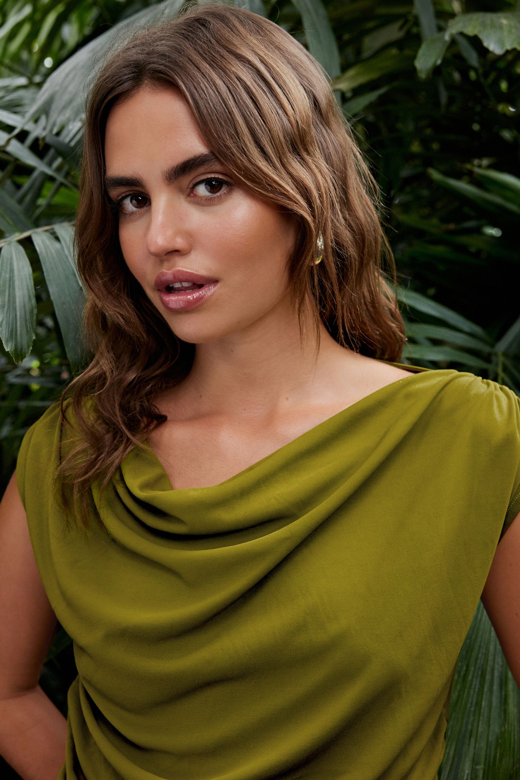 Buy Olive Green Sleeveless Draped Top from Next Ireland