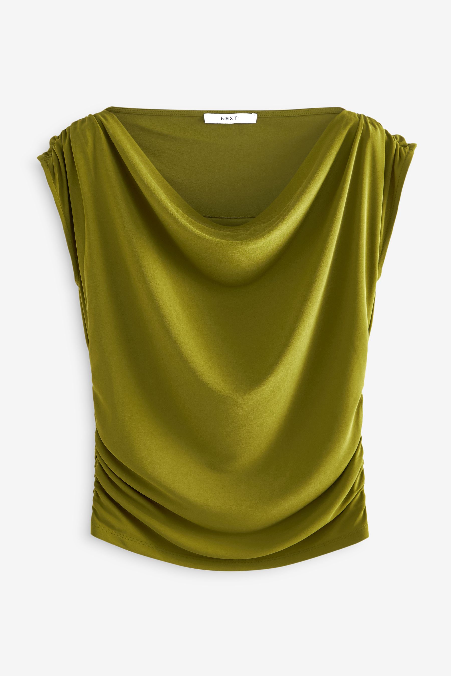 Buy Olive Green Sleeveless Draped Top from Next Ireland