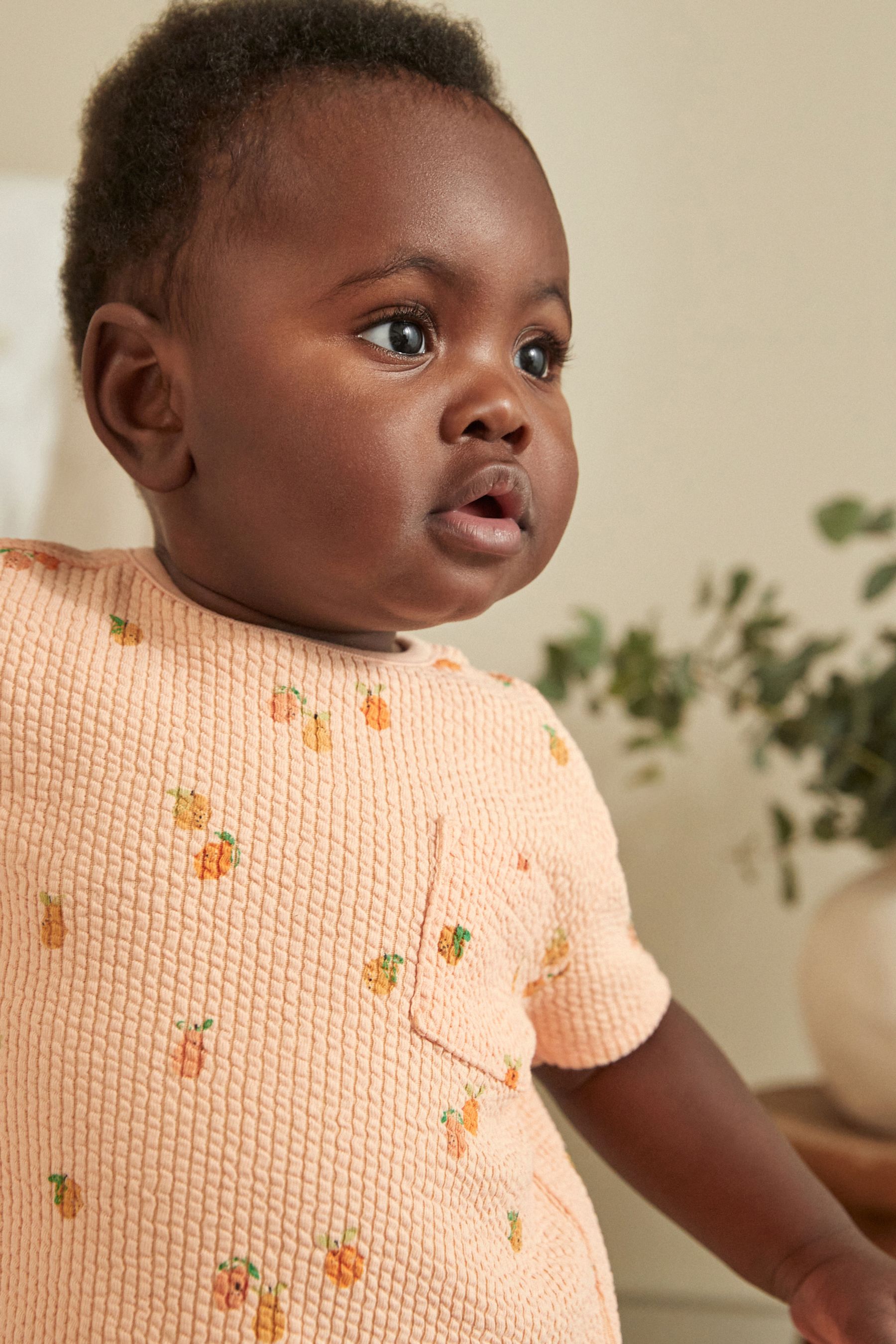 Buy Fluro Green/ Orange Floral 2 Pack Baby T-Shirts and Shorts Set from ...