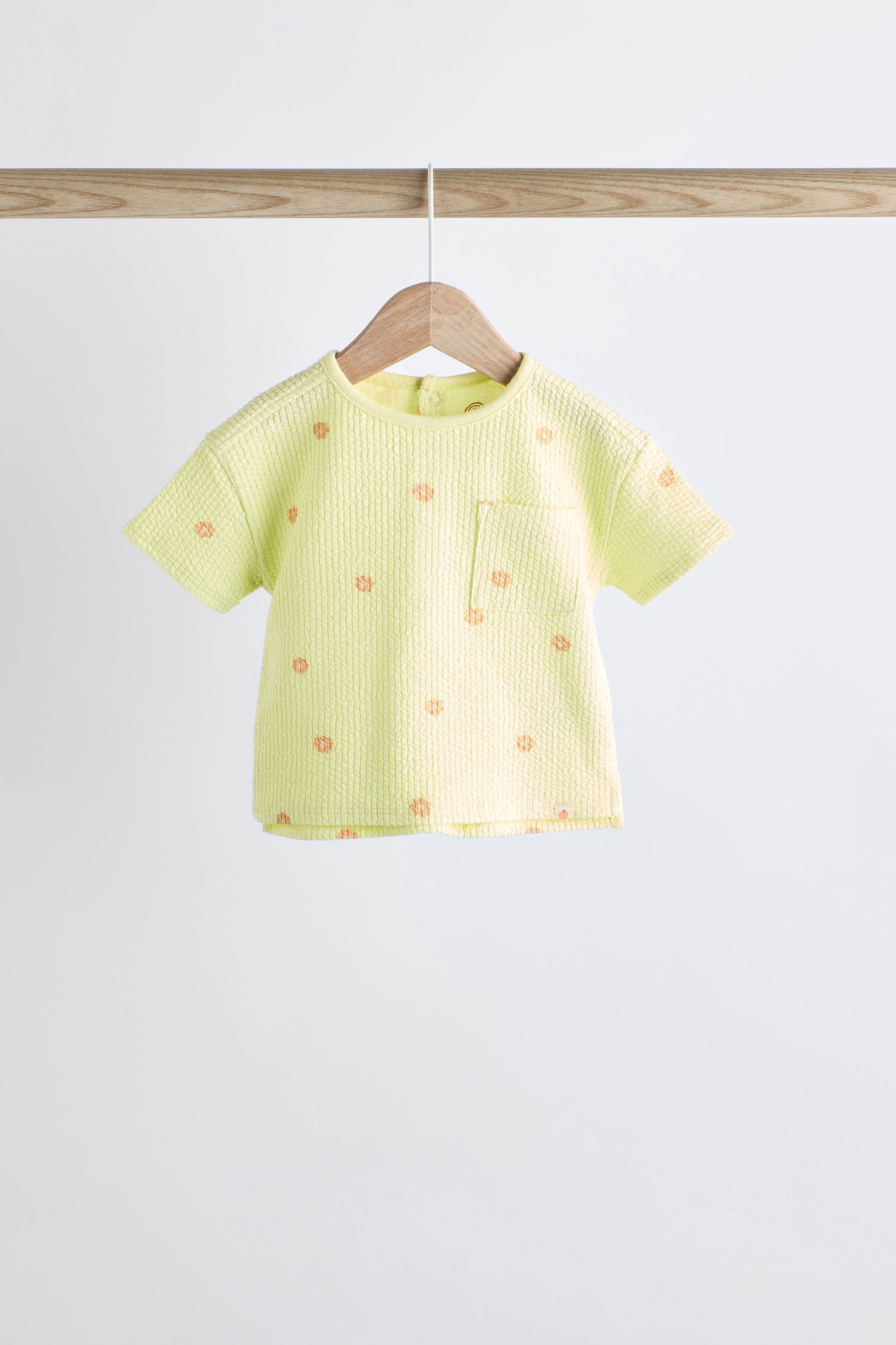 Buy Fluro Green/ Orange Floral 2 Pack Baby T-Shirts and Shorts Set from ...