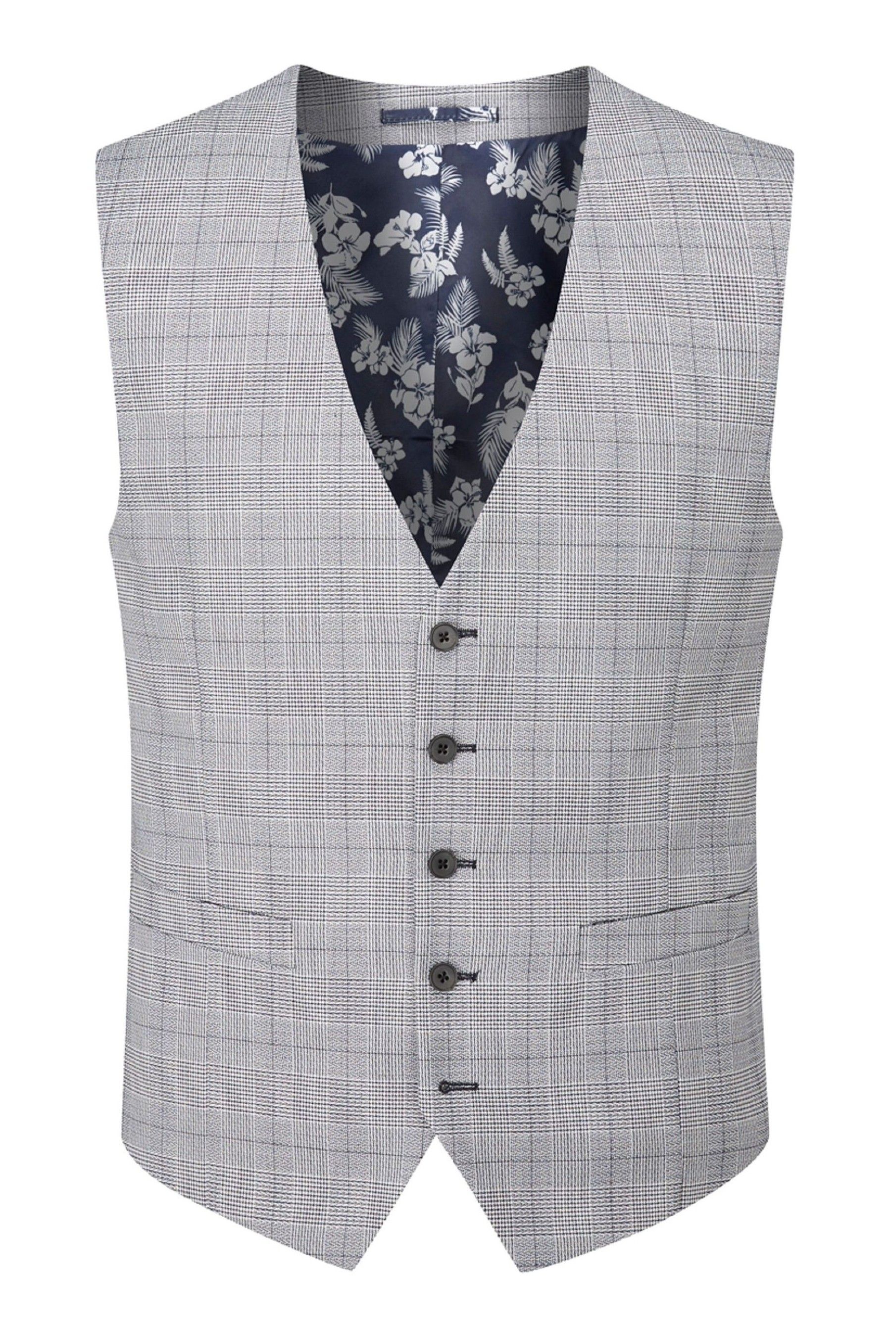 Buy Skopes Grey Anello Check Tailored Fit Suit Waistcoat from the Next ...
