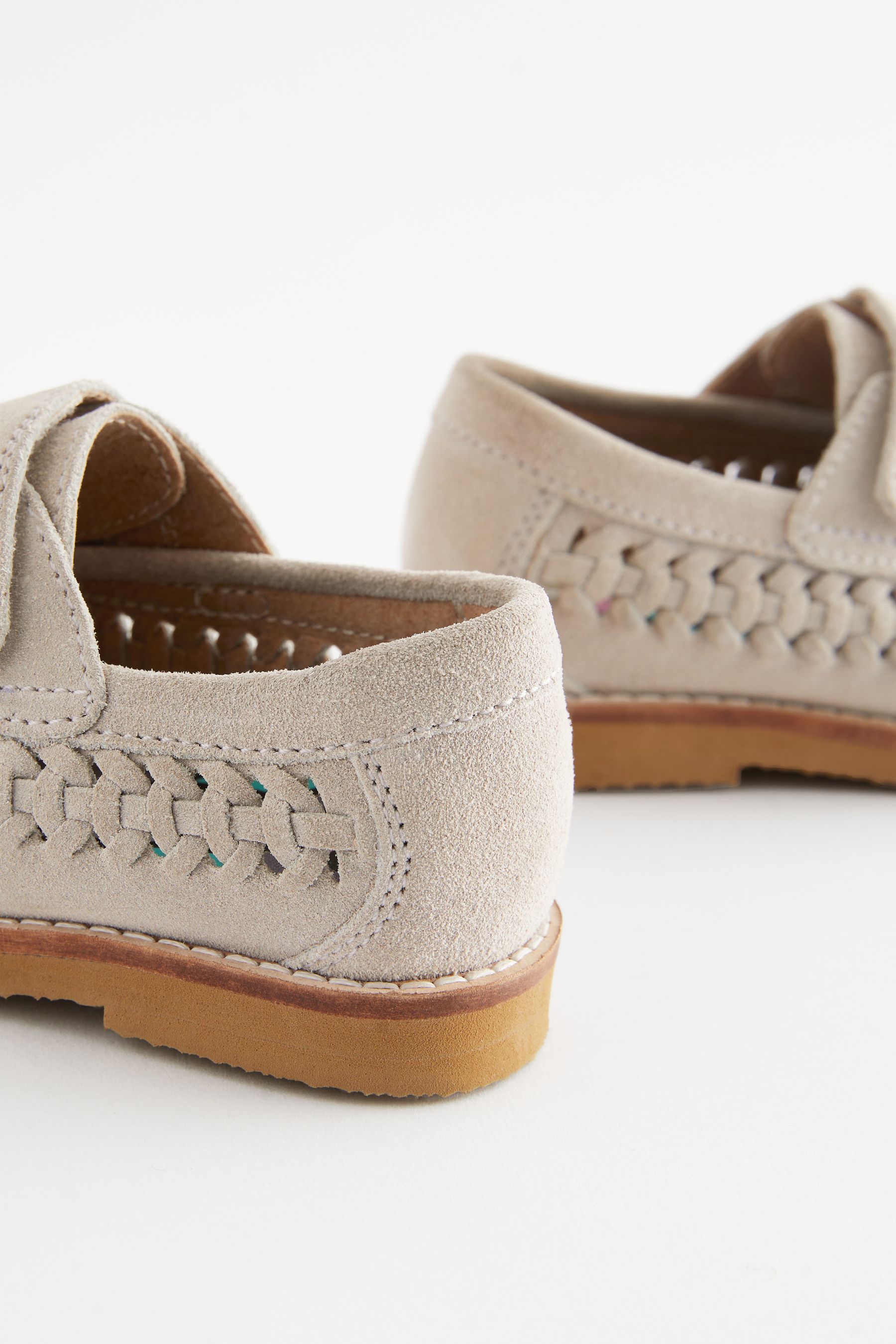 Buy Stone Neutral Woven Loafers from the Next UK online shop