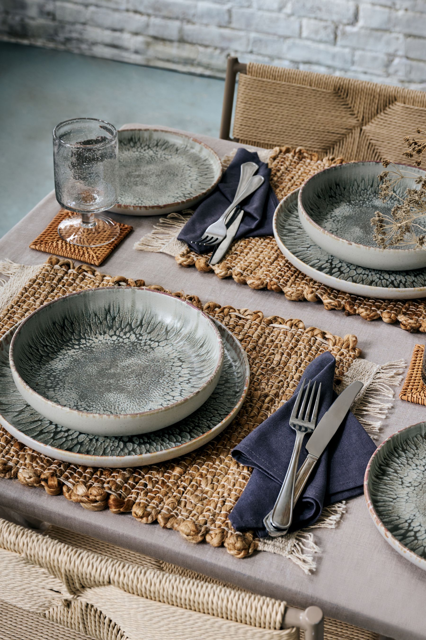 Buy French Connection 12 Piece Natural Grey Westcott Reactive Dinner ...