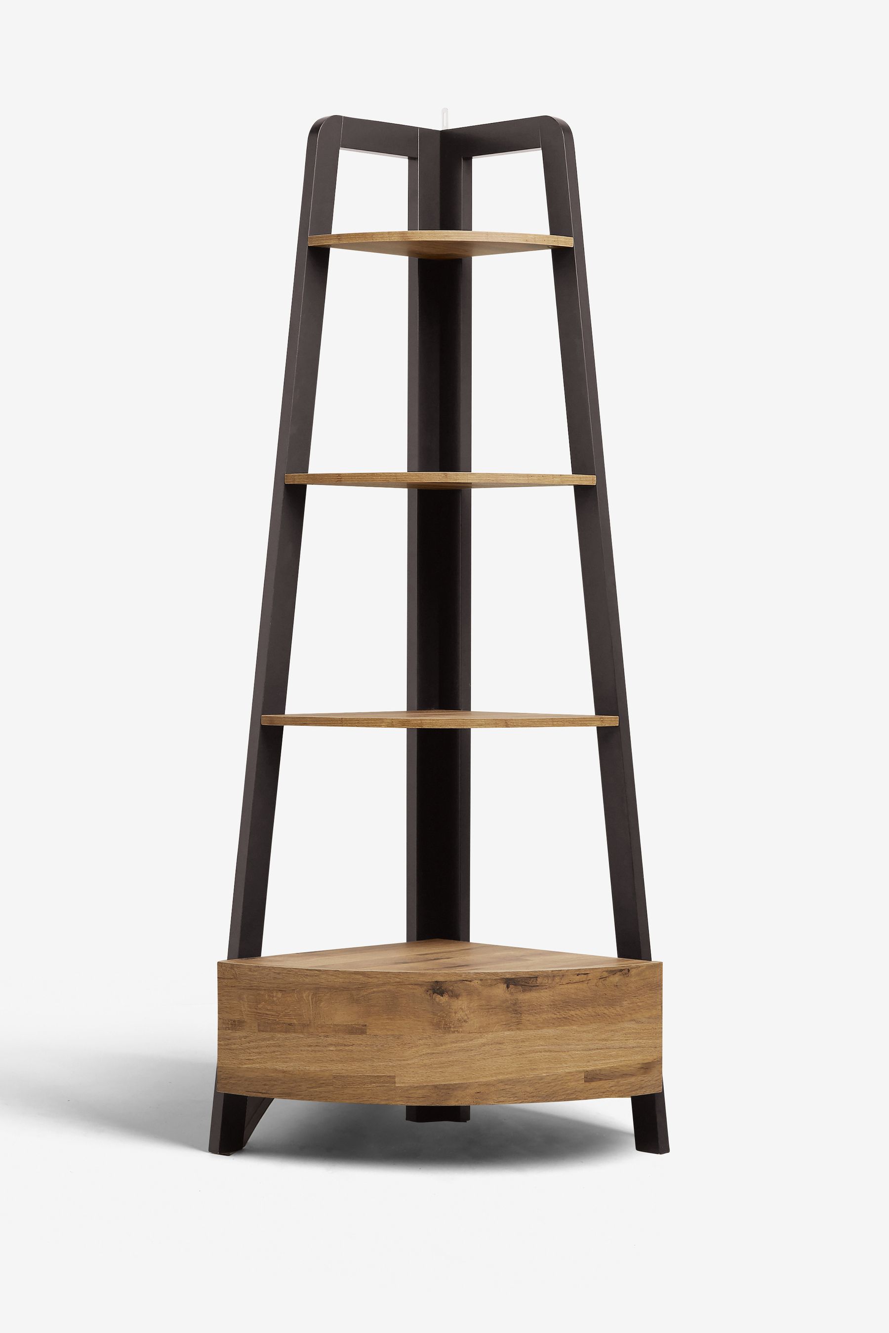 Buy Dark Bronx Oak Effect Corner Ladder Shelf from the Next UK online shop