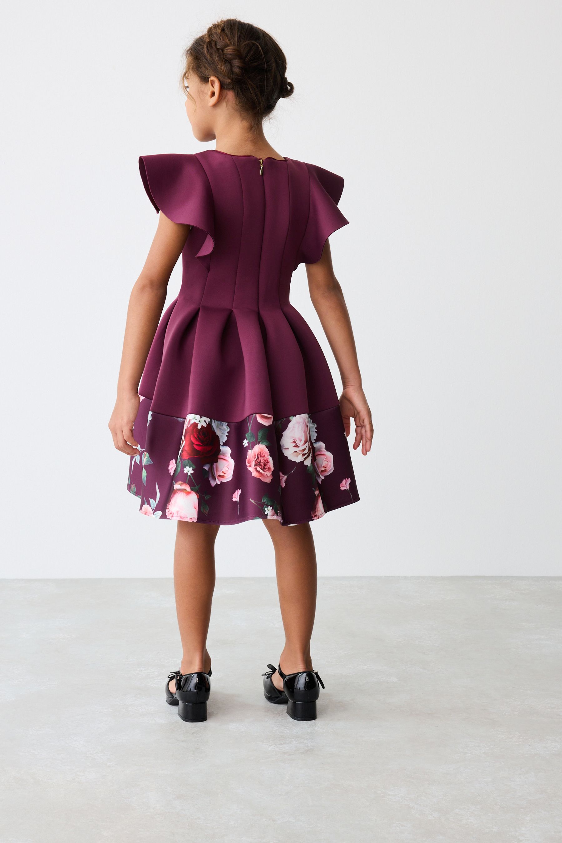 Buy Baker by Ted Baker Plum Purple Floral Print Scuba Dress from the ...