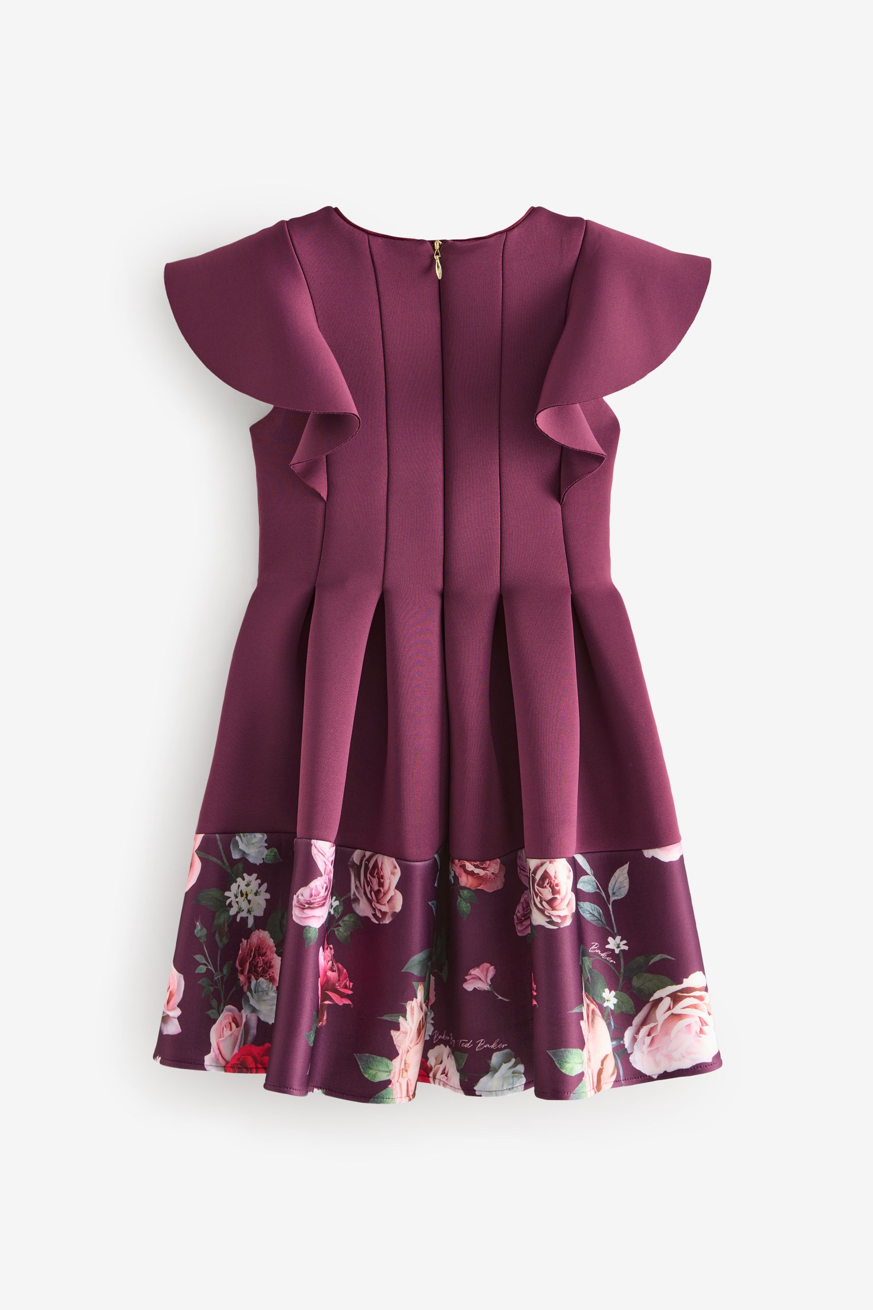 Buy Baker by Ted Baker Plum Purple Floral Print Scuba Dress from the ...