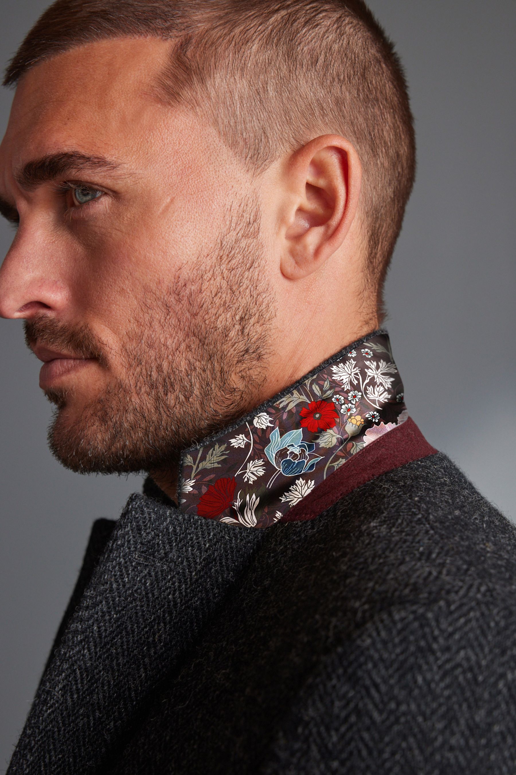 Buy Charcoal Grey Signature Harris Tweed British Wool Blazer from the ...