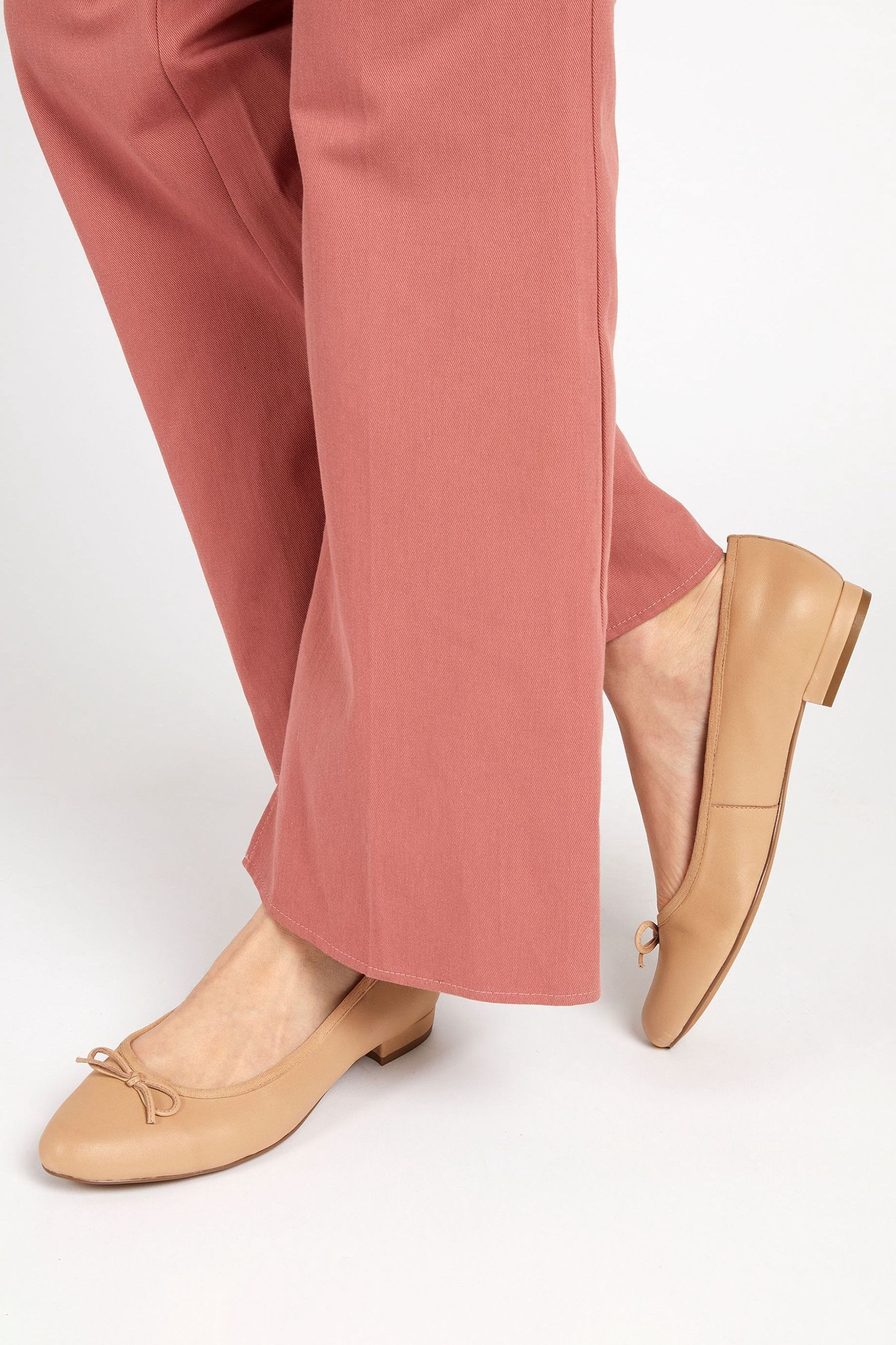 Buy Jones Bootmaker Cream Soleil Leather Low Ballet Shoes from the Next ...