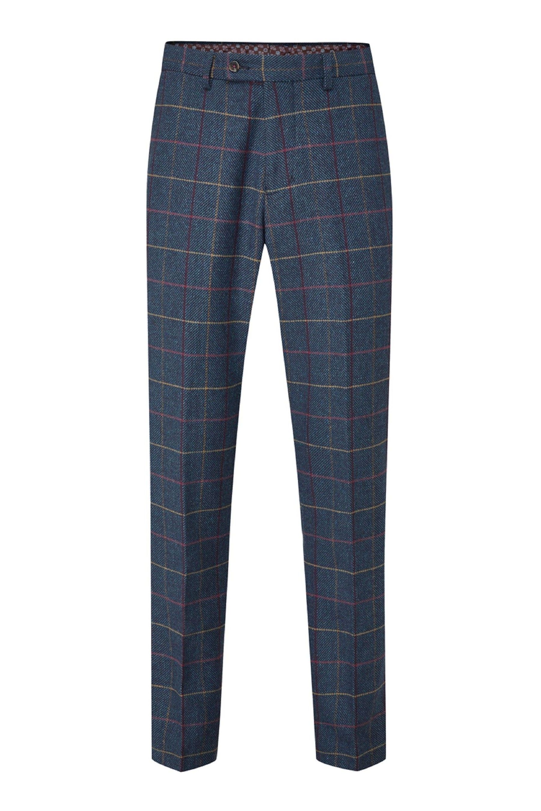 Buy Skopes Blue Doyle Tweed Tailored Wool Blend Trousers from the Next ...