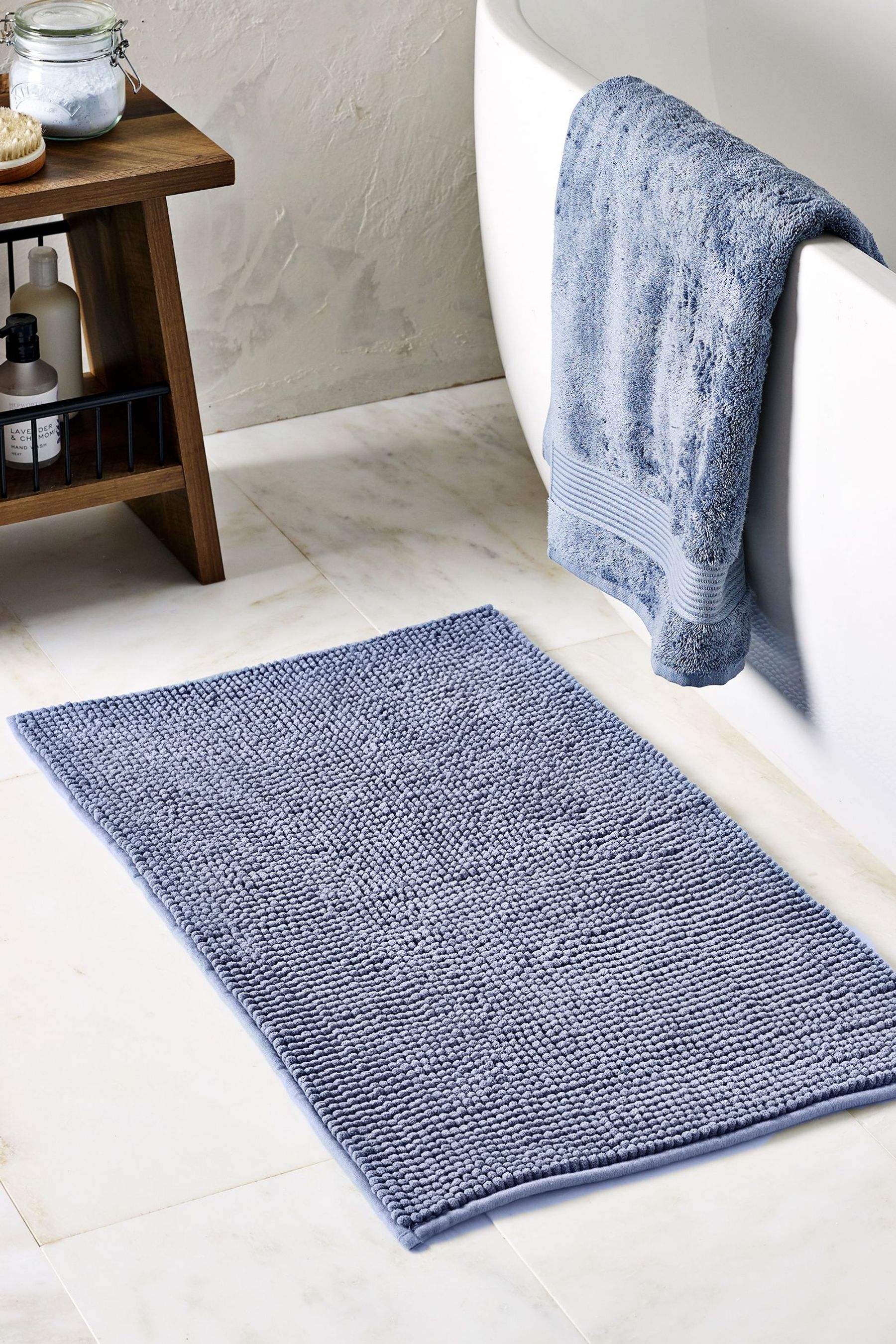 Buy Slate Blue Bobble Bath Mat from Next Ireland