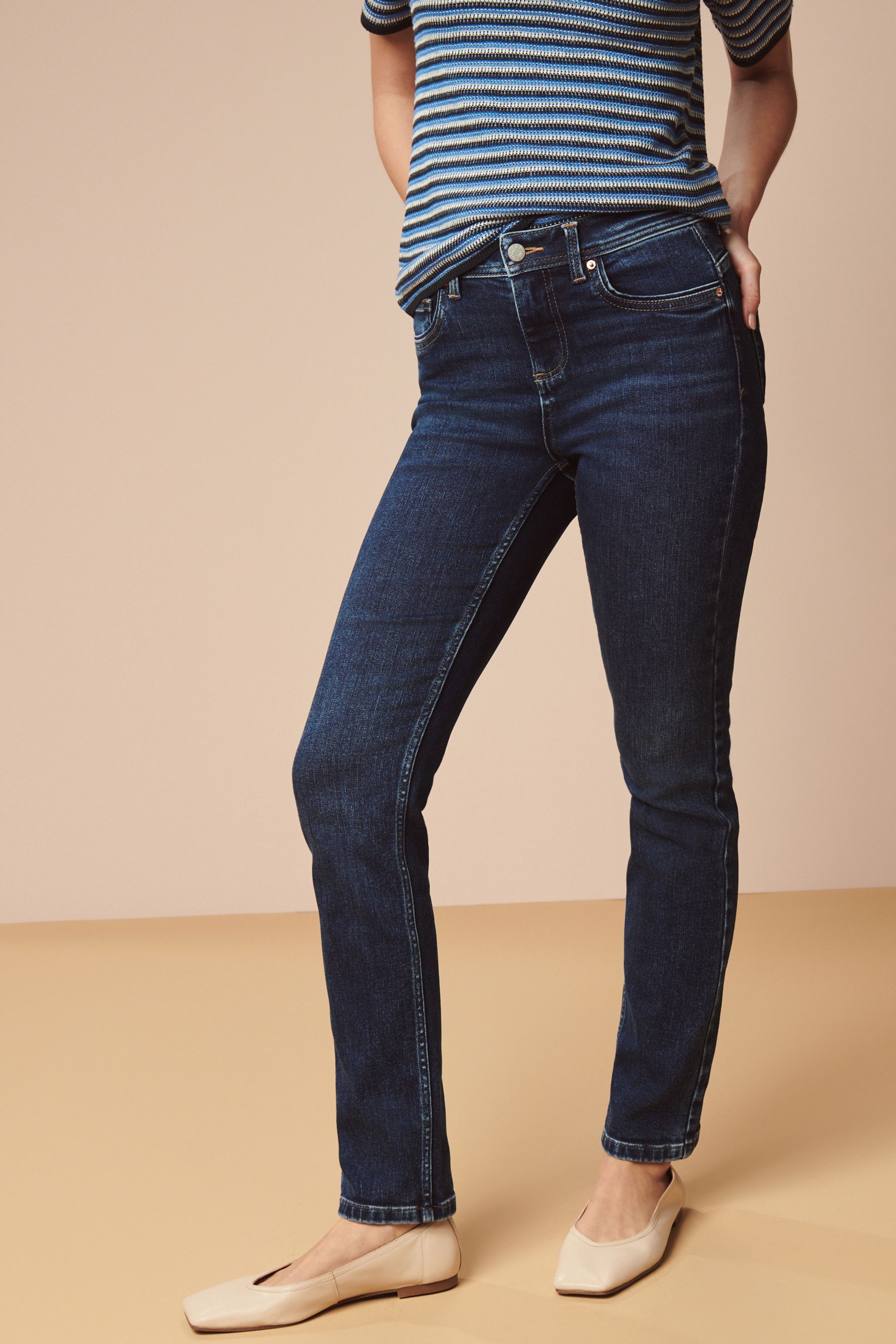 Buy Authentic Dark Blue Slim Supersoft Jeans from the Next UK online shop