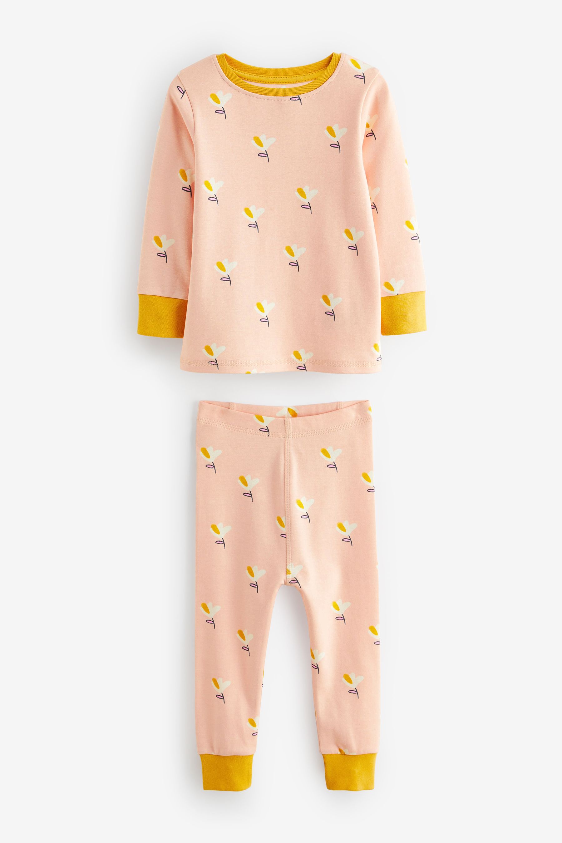 Buy Multi Strawberry Printed Long Sleeve 100% Cotton Snuggle Pyjamas 3 ...