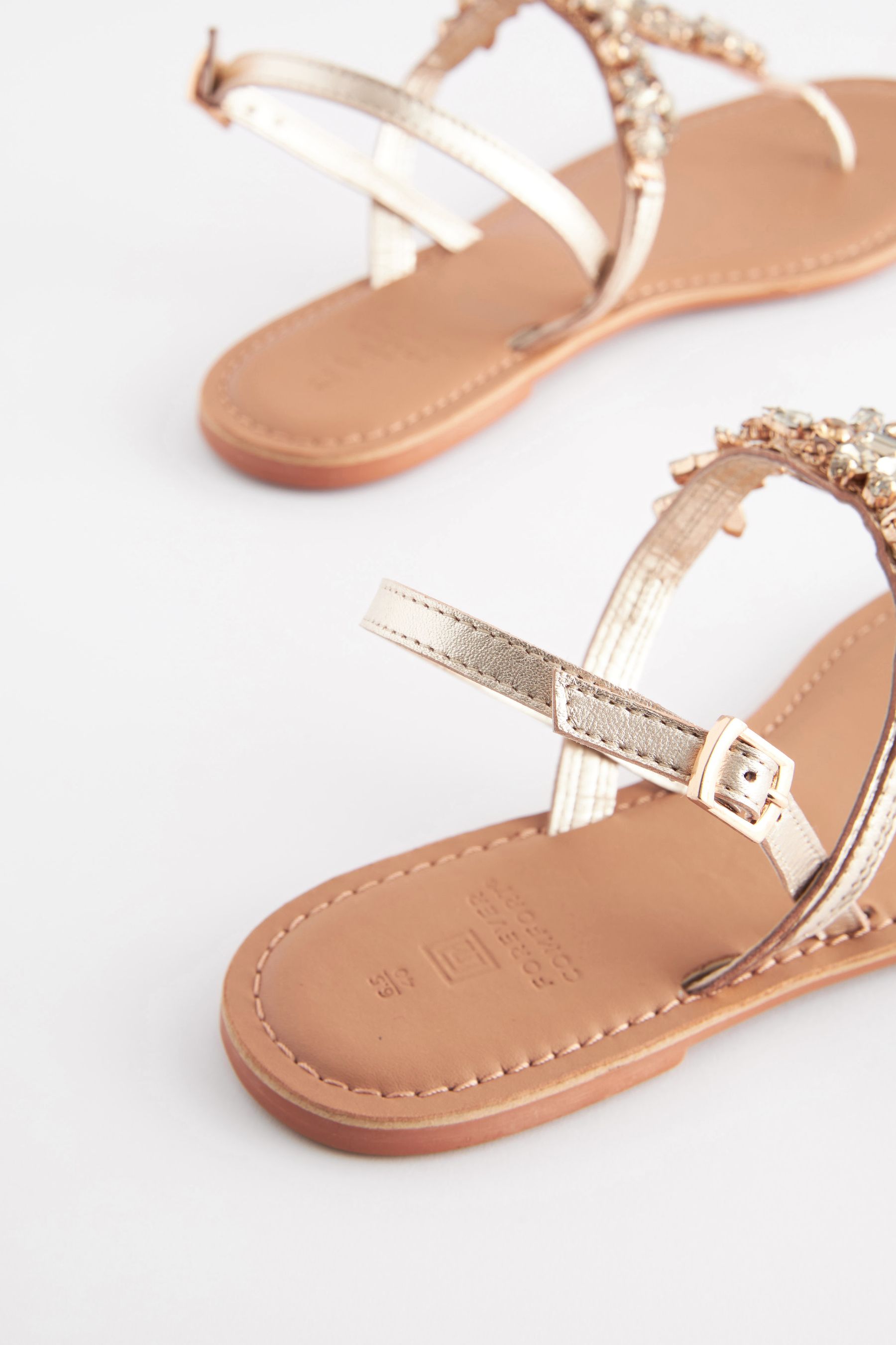 Buy Gold Forever Comfort® Jewel Toe Post Sandals from the Next UK ...