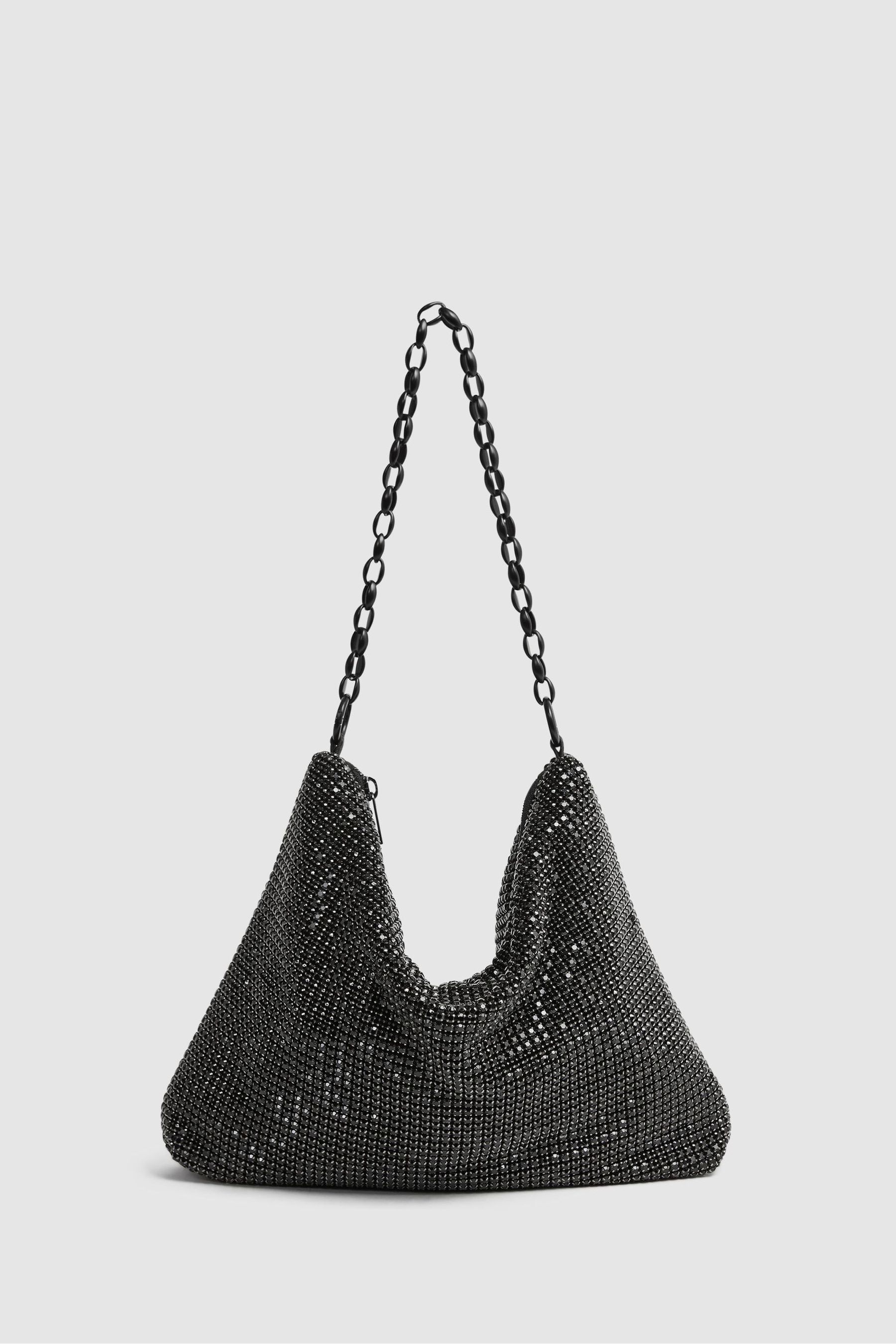 Buy Reiss Black Trinity Draped Crystal Handbag from the Next UK online shop