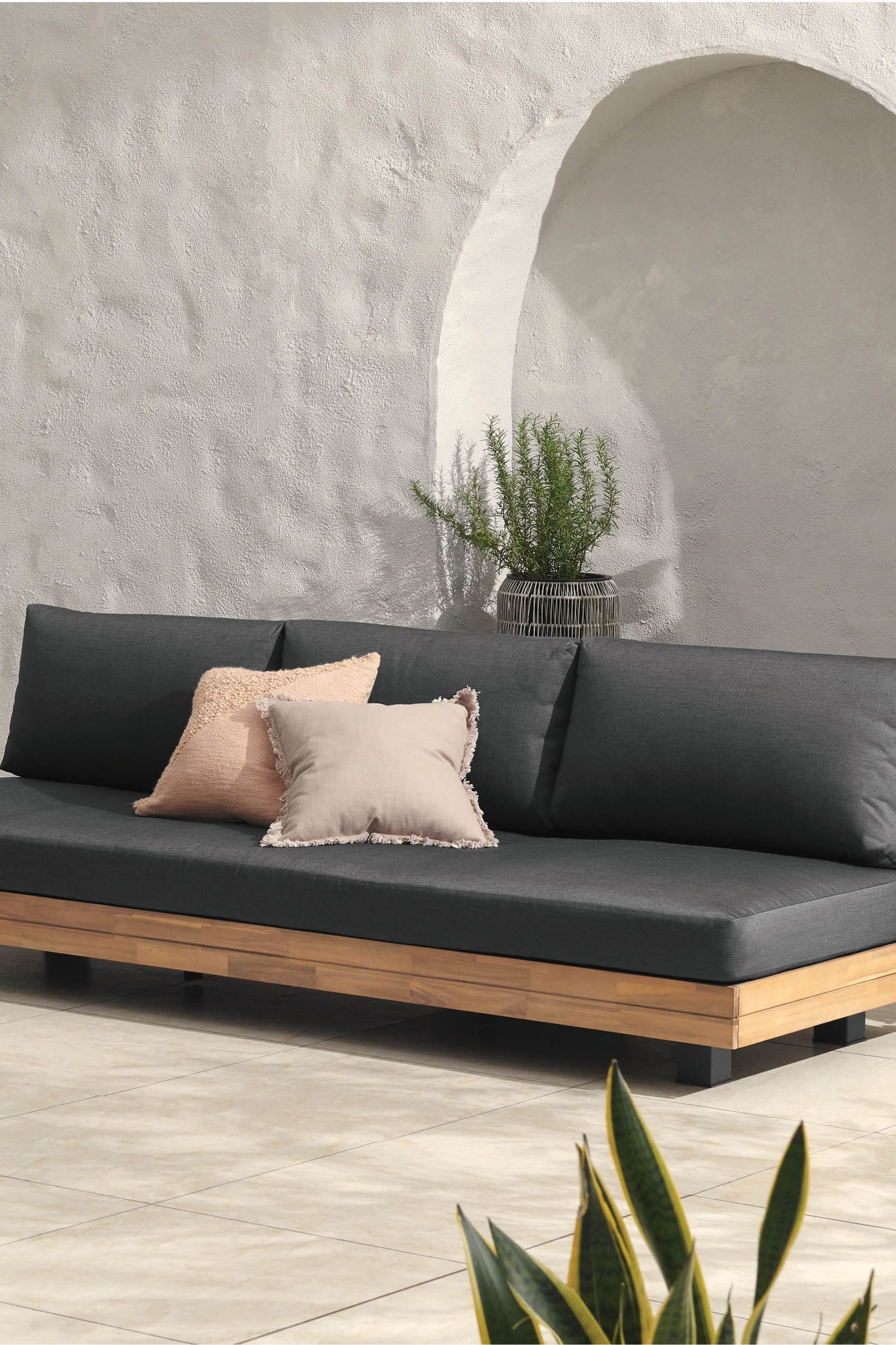 Buy MADE.COM Grey Avarna Garden 3 Seater Sofa from the Next UK online shop