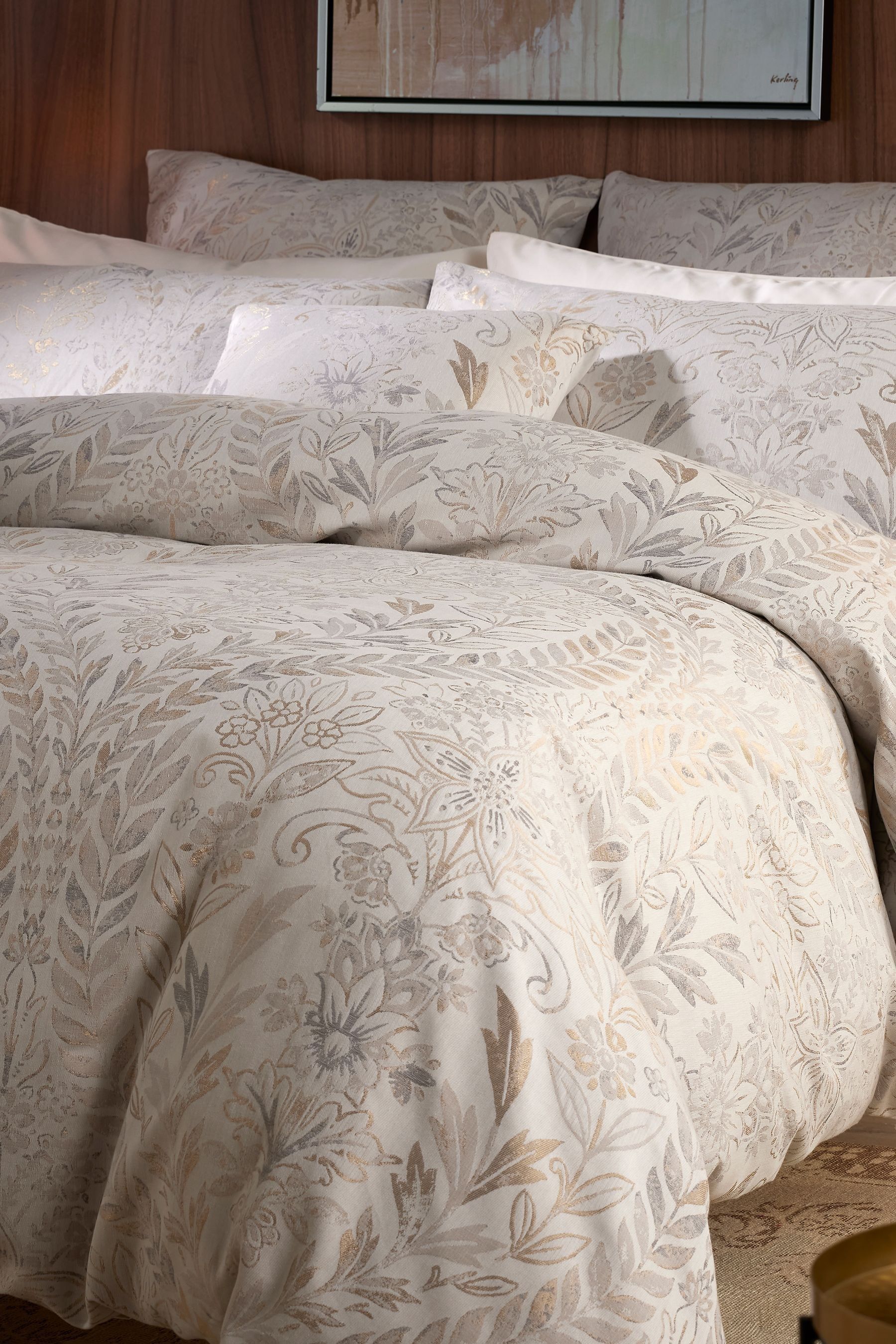 Buy Vantona Cream Chafield Jacquard Duvet Cover and Pillowcase Set from the Next UK online shop