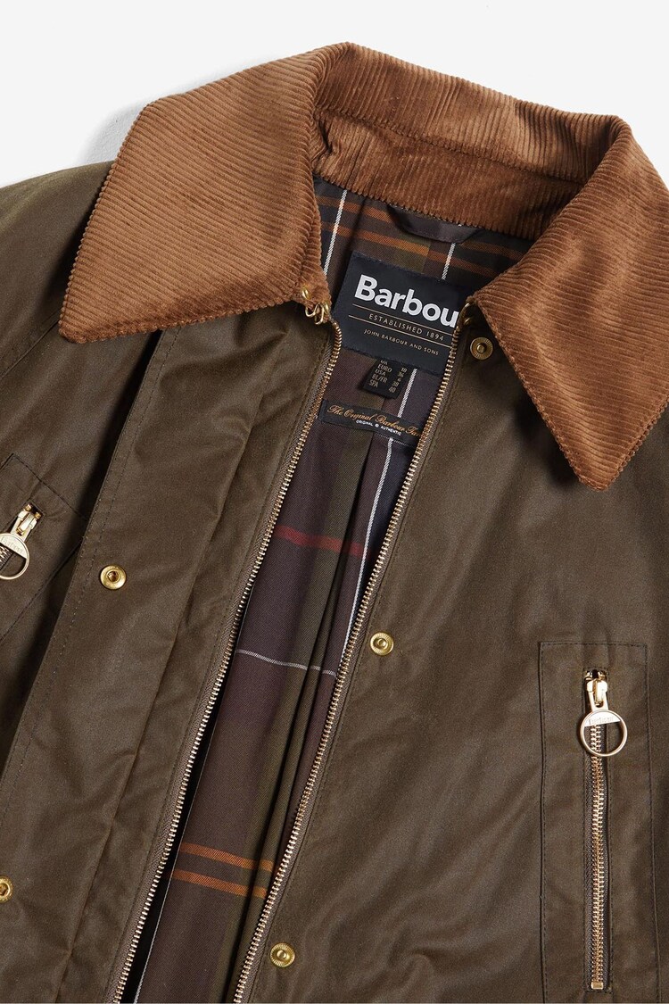 Buy Barbour® Brown 100% Cotton Ebberston Longline Archive Wax Jacket ...