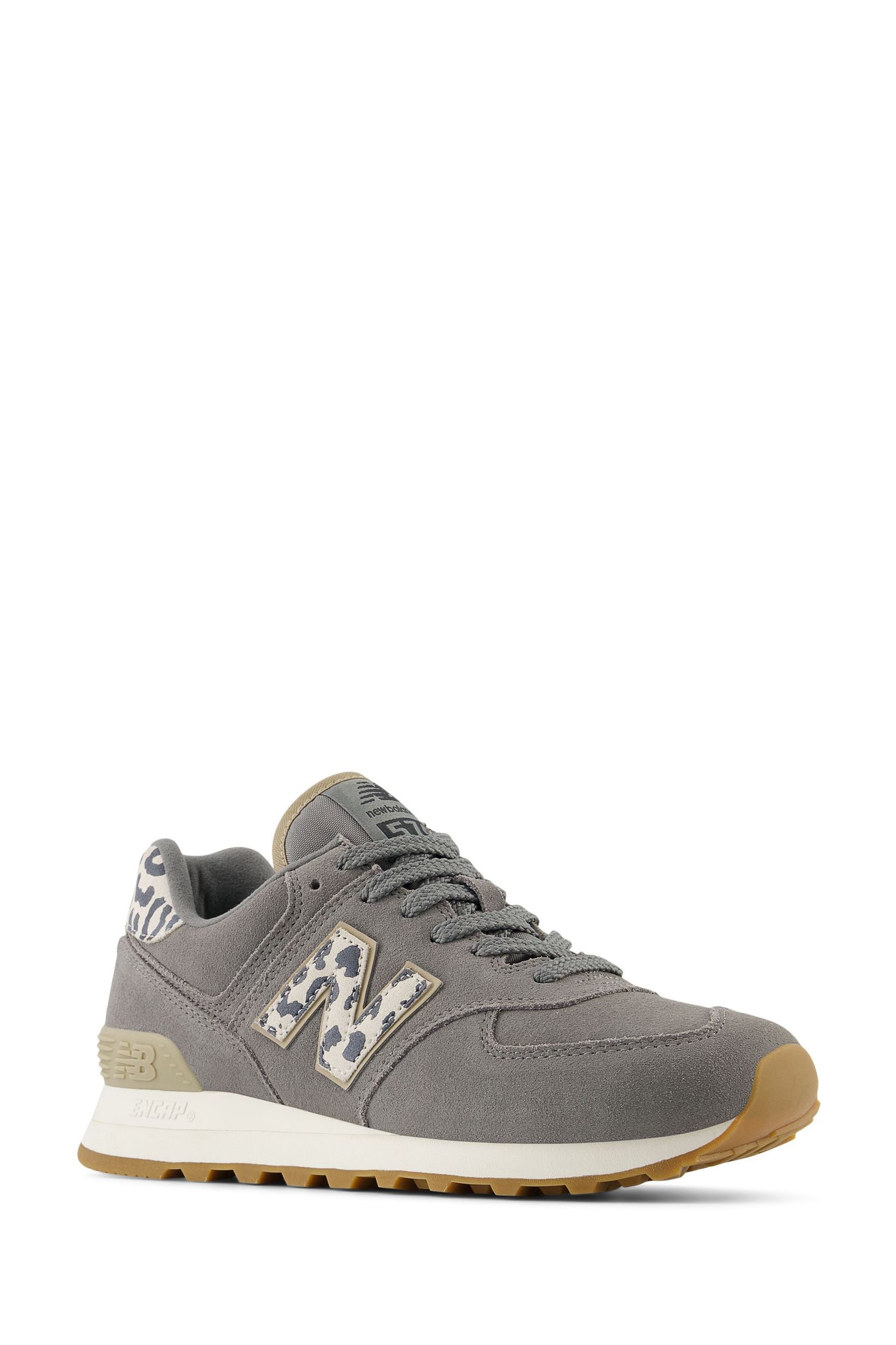 Buy New Balance Leopard Womens Leopard Print 574 Trainers from the Next ...
