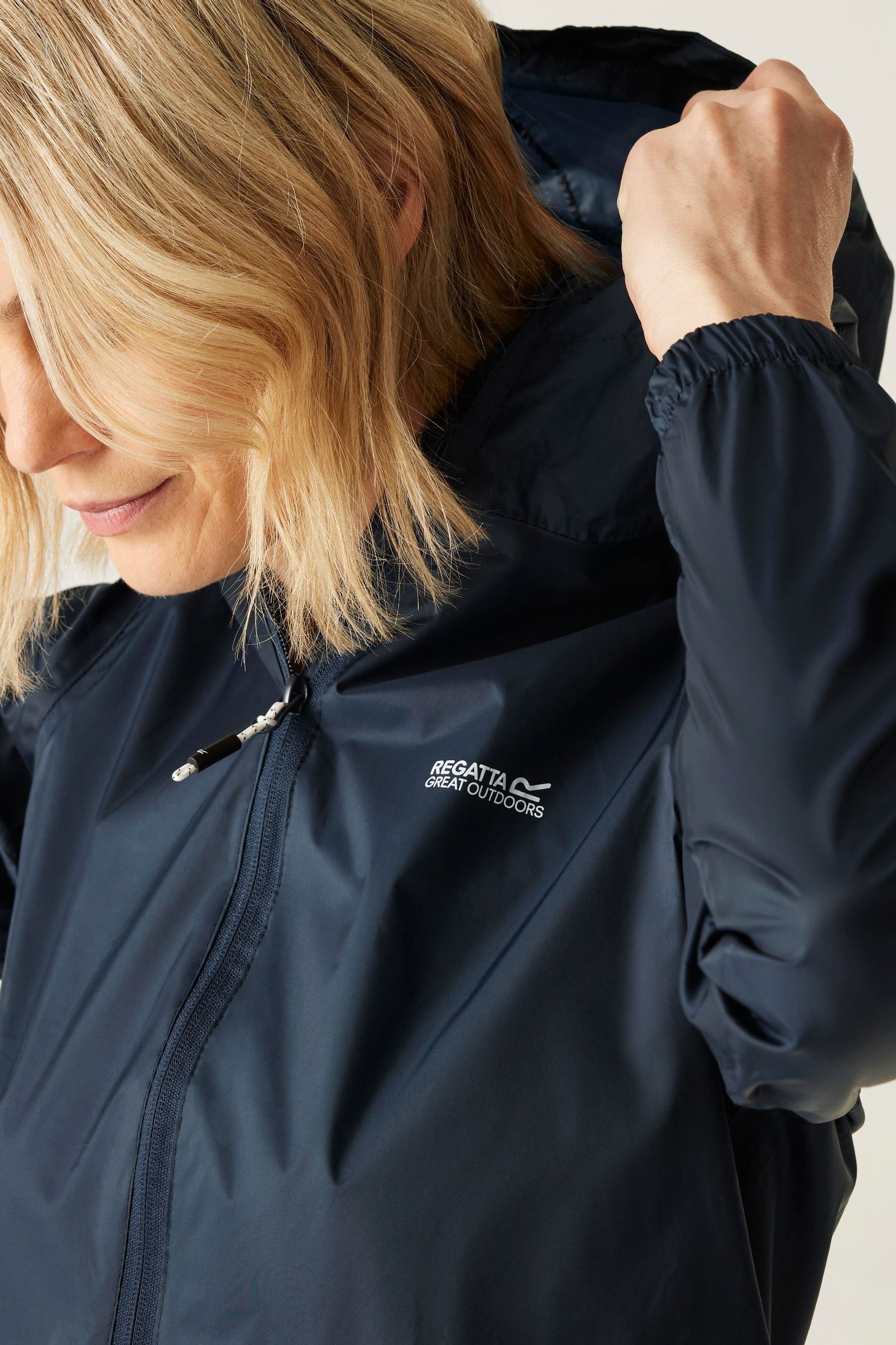 Buy Regatta Navy Blue Womens Waterproof Pack It Jacket III from the ...