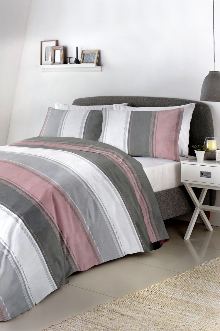 Buy Fusion Pink Betley Duvet Cover and Pillowcase Set from Next USA