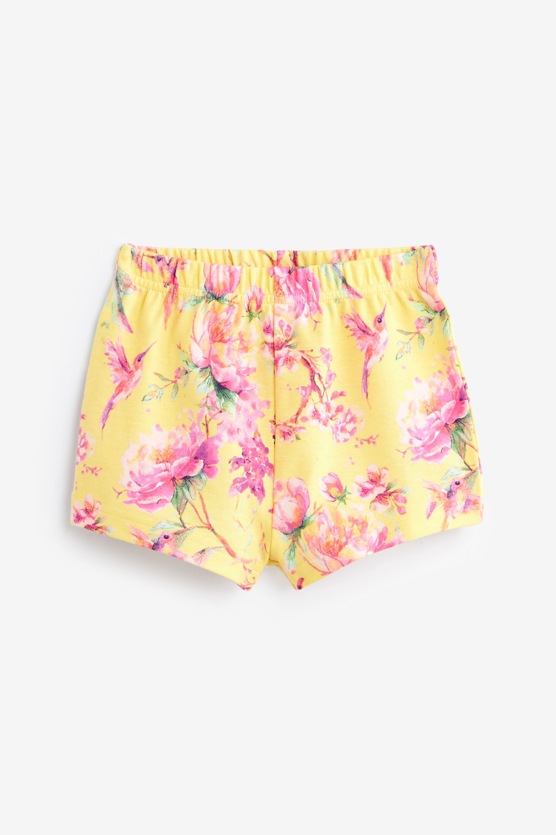 Buy Pink/ Yellow Floral Short 100% Cotton Pyjamas 3 Pack (1.5-12yrs ...