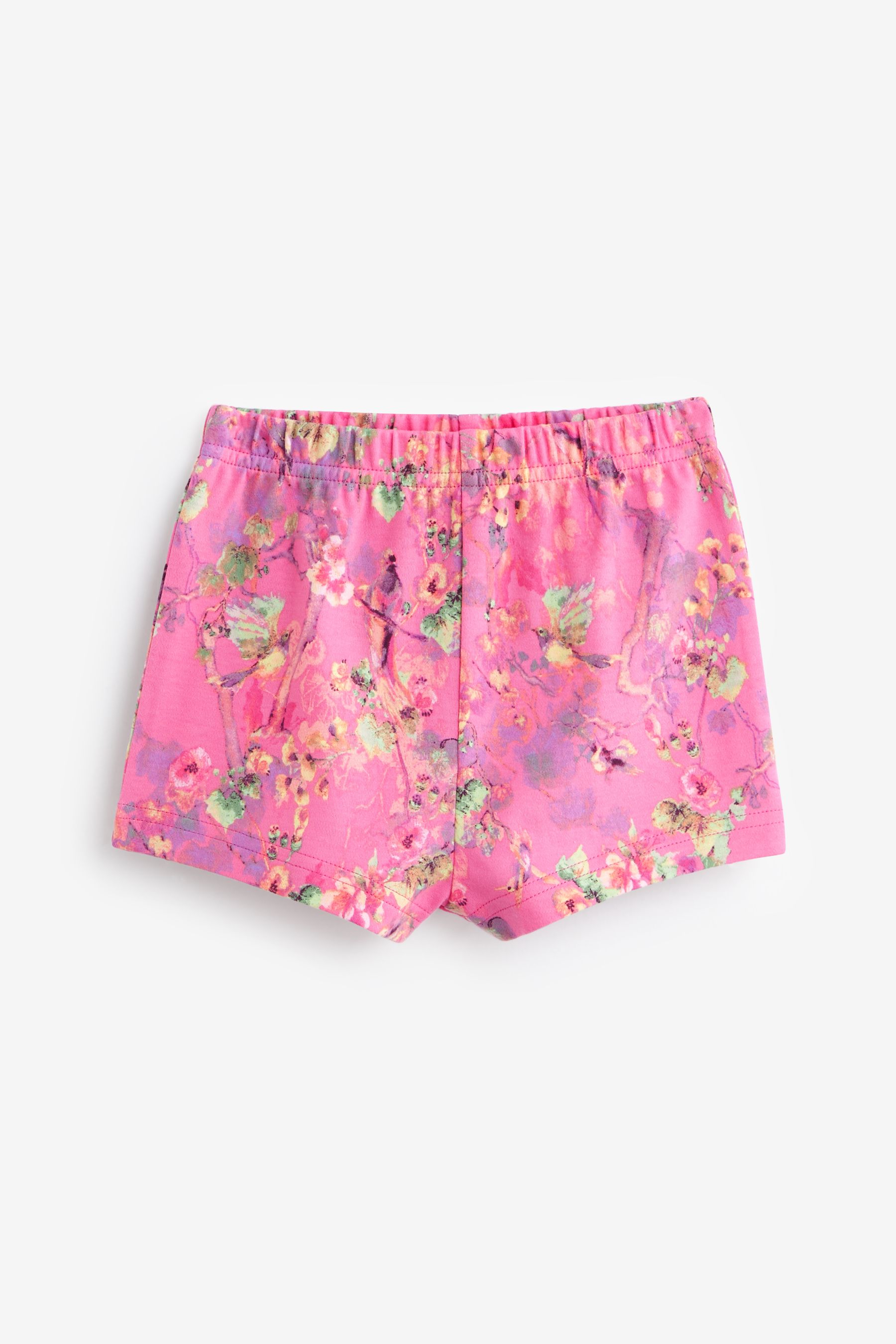Buy Pink/ Yellow Floral Short 100% Cotton Pyjamas 3 Pack (1.5-12yrs ...