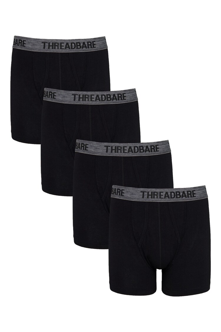 Buy Threadbare Black A-Front Trunks 4 Packs from the Next UK online shop