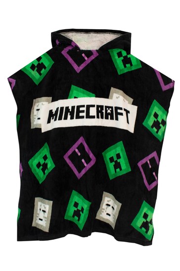 Buy Character Black/Green Licensing Boys Minecraft Poncho from the Next ...