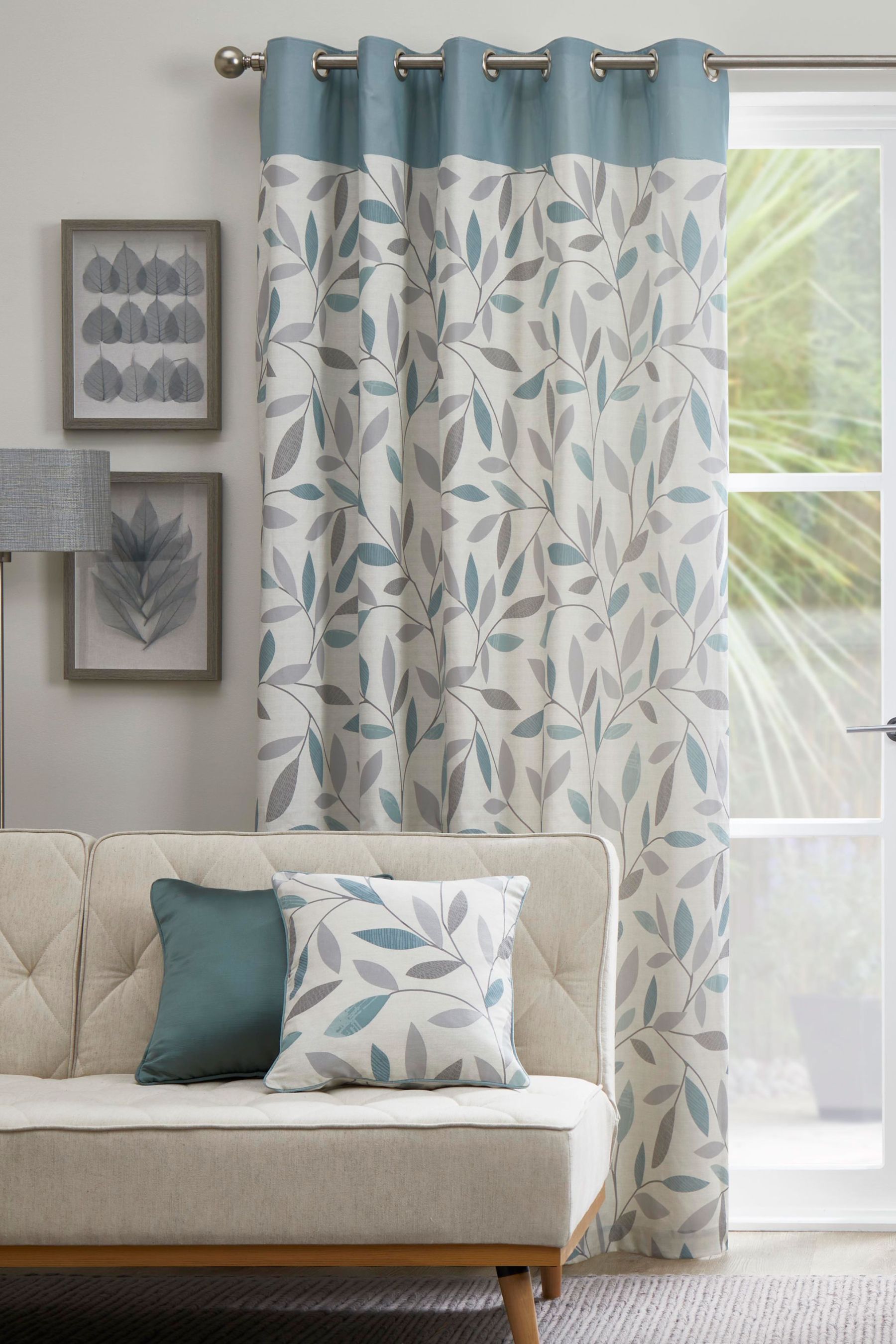Buy Fusion Blue Beechwood Eyelet Curtains from the Next UK online shop