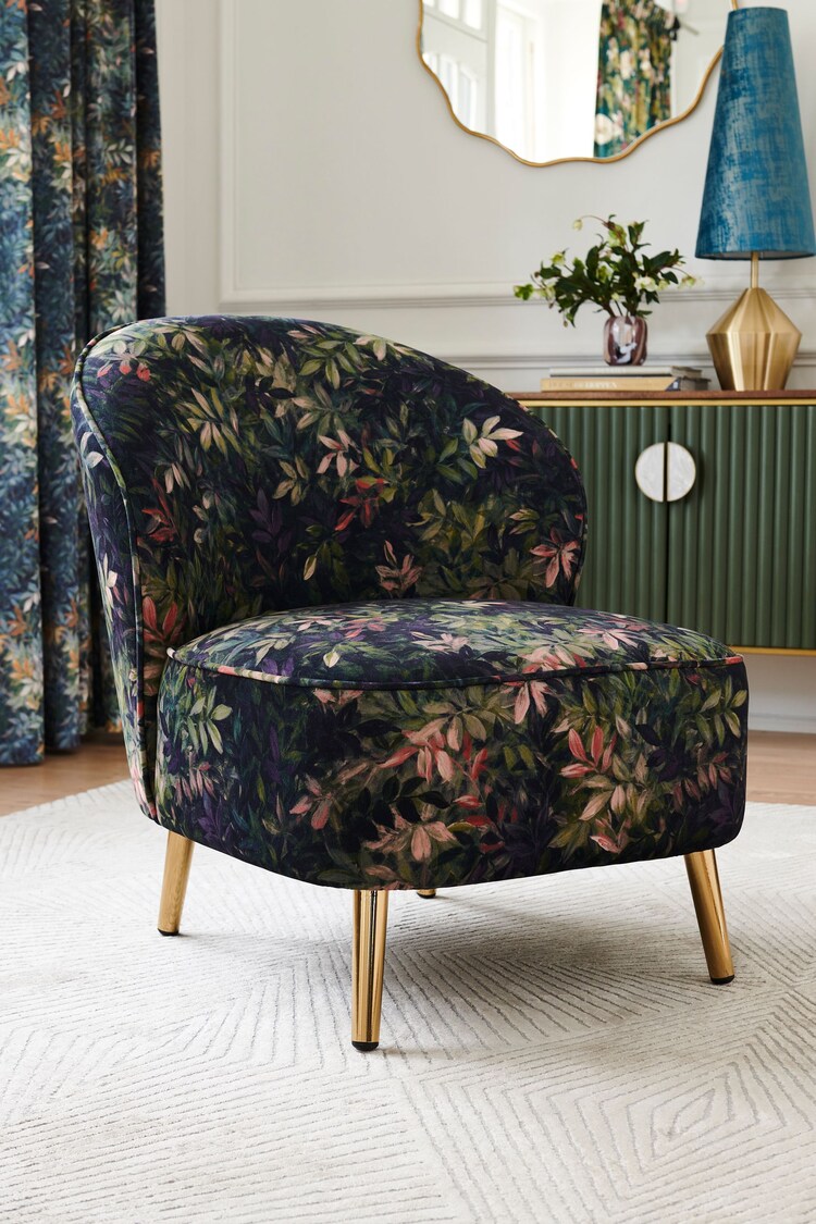 Buy Clarke & Clarke Congo Amethyst Emerald Green Meteo Accent Chair ...