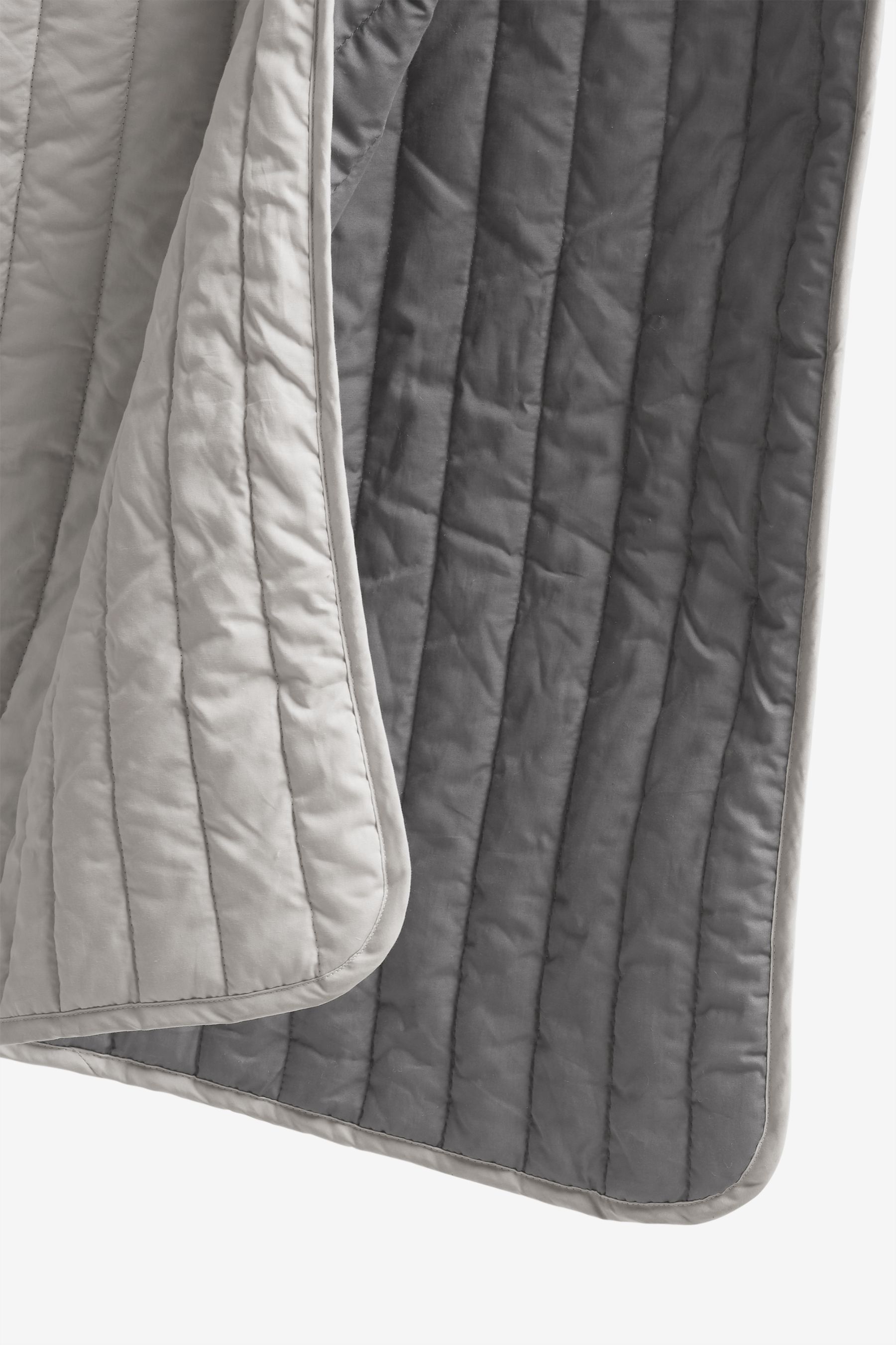 Buy Grey Reversible Cotton Rich Bedspread from the Next UK online shop