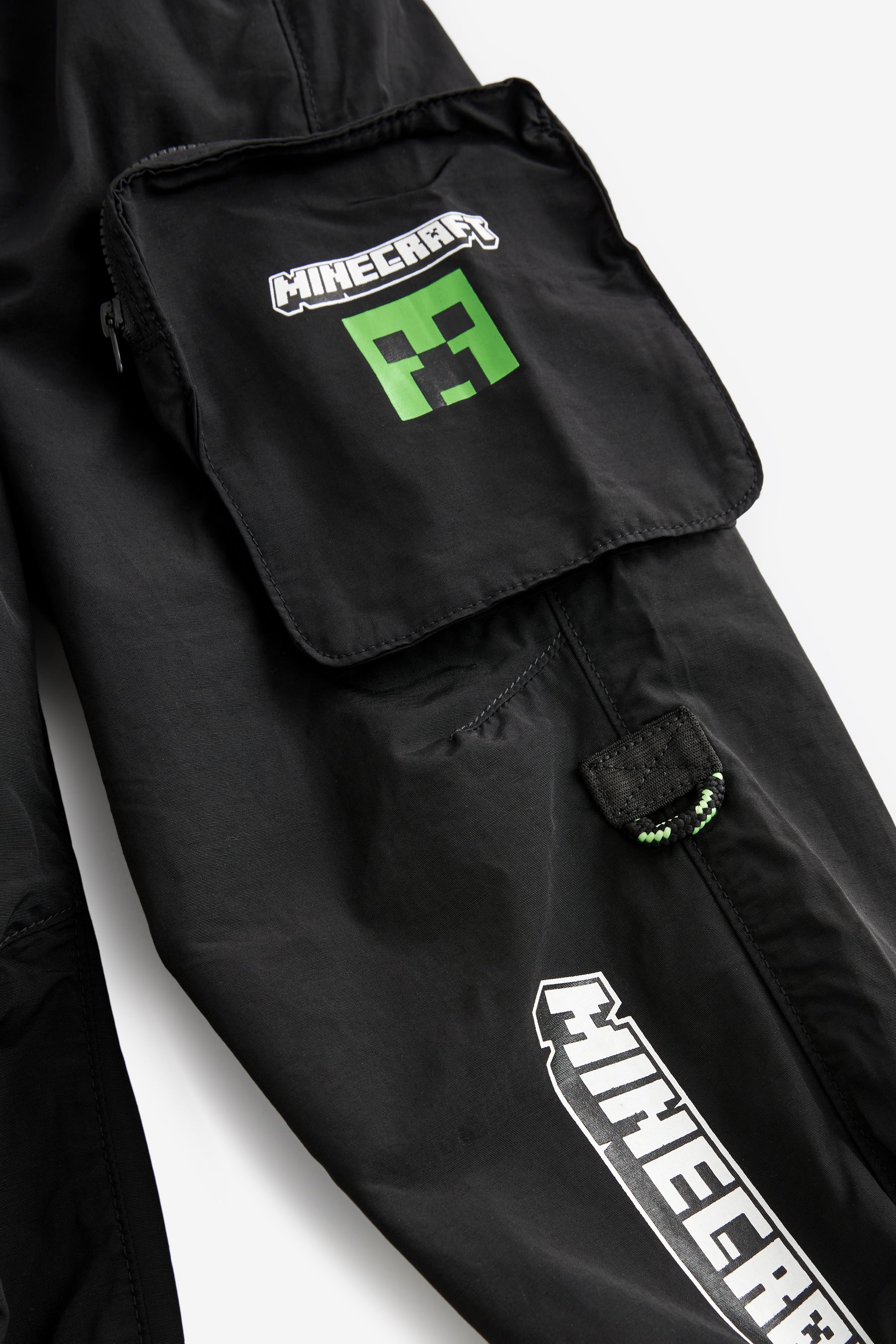 Buy Black Minecraft Cargo Trousers (4-14yrs) from Next Latvia