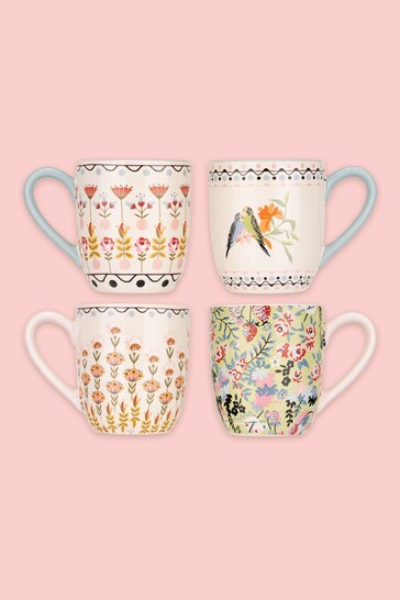 Buy Cath Kidston Set of 4 Cream Breakfast Mugs from the Next UK online shop