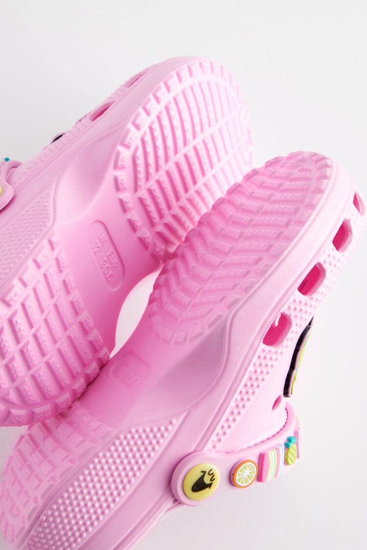 Buy Pink Character Badge Clogs from the Next UK online shop