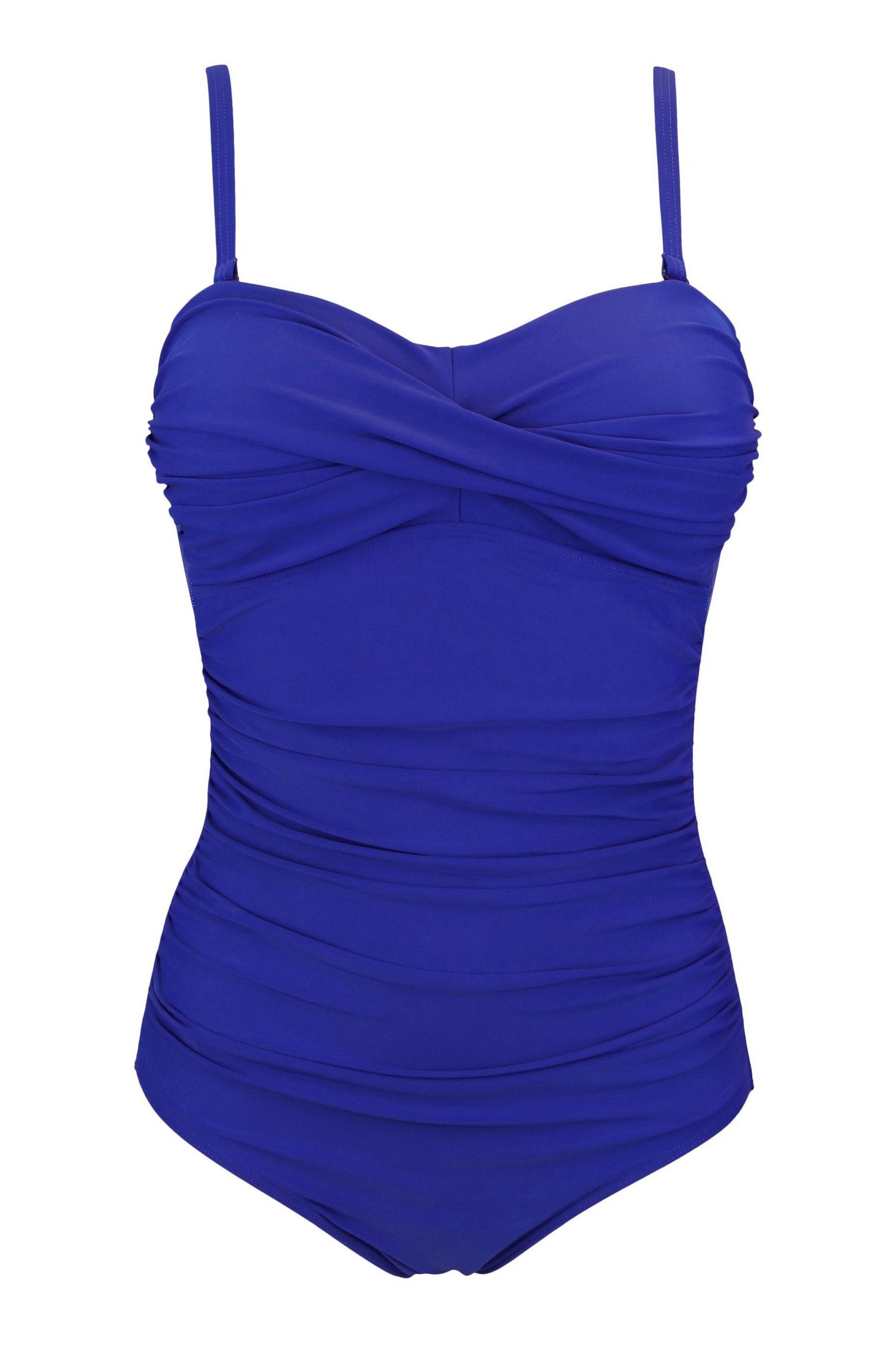 Buy Pour Moi Blue Santa Monica Removable Straps Tummy Control Swimsuit ...