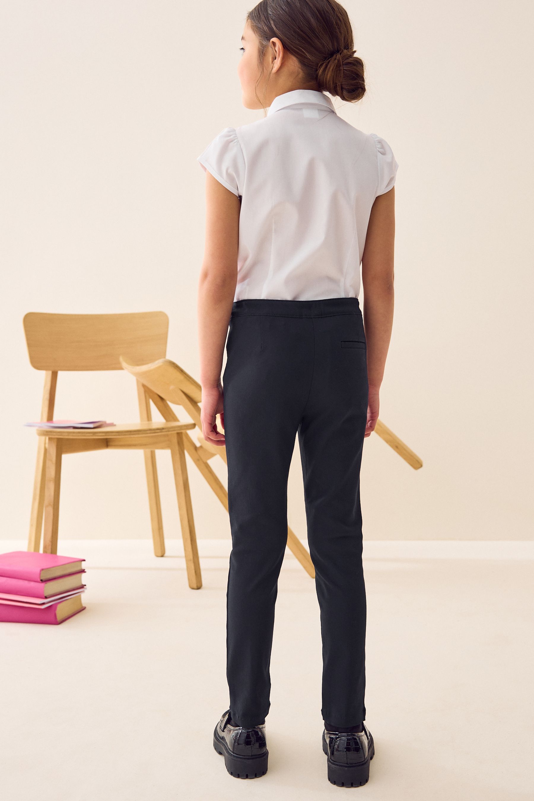 Buy Navy Blue School Skinny Stretch Trousers (3-16yrs) from the Next UK ...