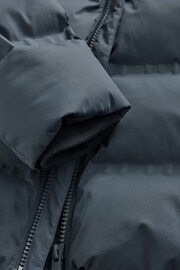 Buy Slate Grey Regular Length Shower Resistant Heatseal Hooded Puffer ...