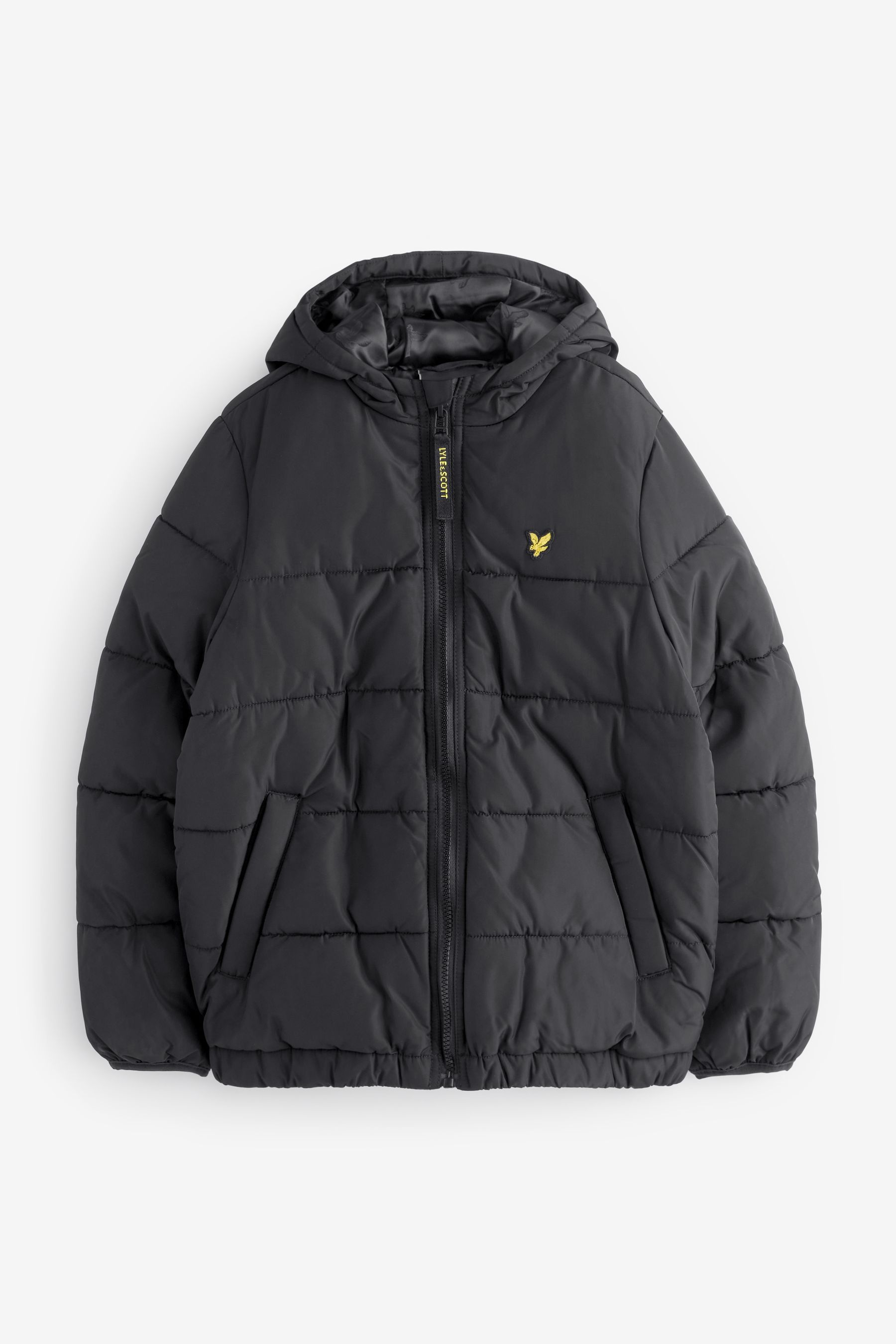 Buy Lyle & Scott Black Longline Boys Puffer Jacket from the Next UK ...