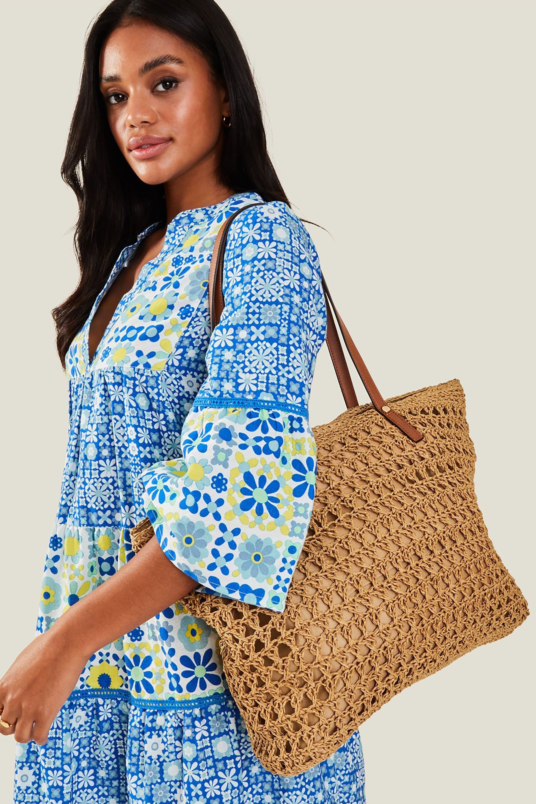 Buy Accessorize Natural Raffia Shoulder Bag from the Next UK online shop